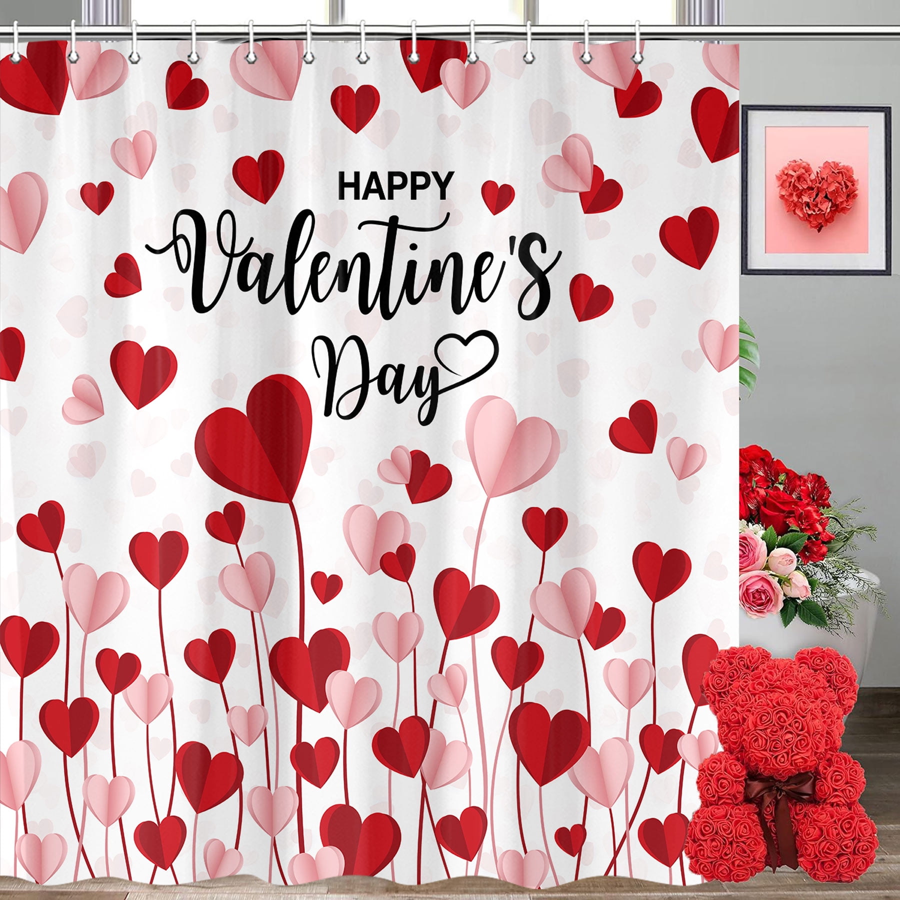 Valentines Day Shower Curtain