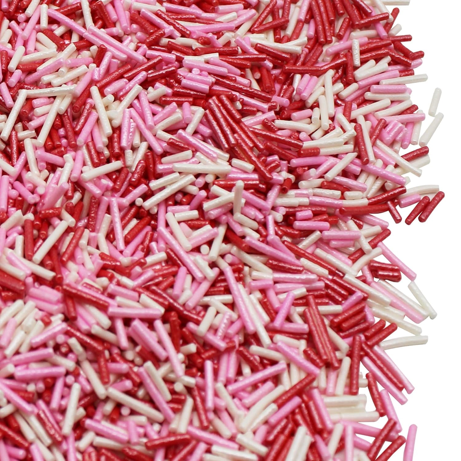 Valentines Sprinkles Red, Pink & White Colored BULK Jimmies 8oz-Edible ...