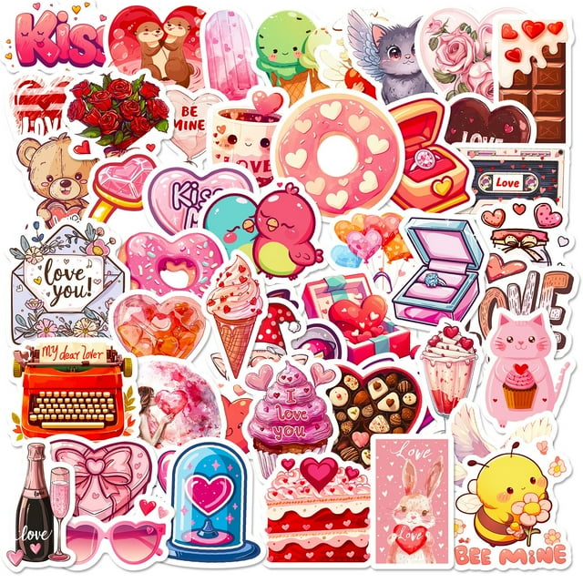 Valentines Stickers - Valentines Day Gifts for Kid - Heart Stickers ...