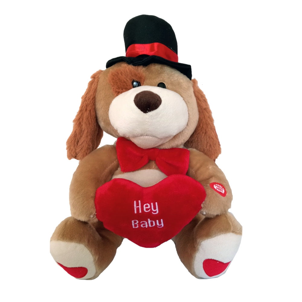 Valentines Valentine's Plush Animated Puppy Dog Stuffed Animal - Sings ...