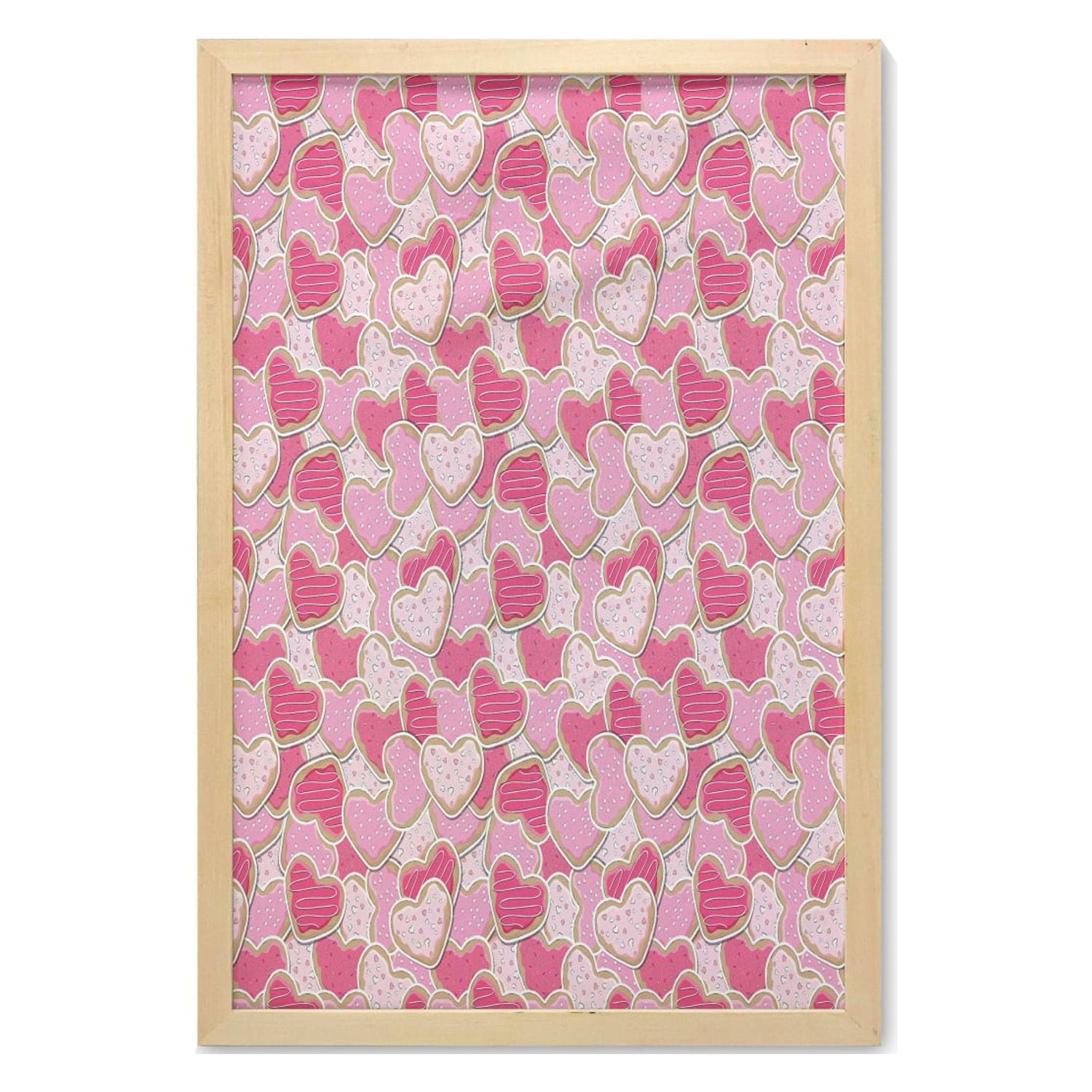 Valentines Wall Art With Frame Heart Shaped Cookies Surprise Tasty