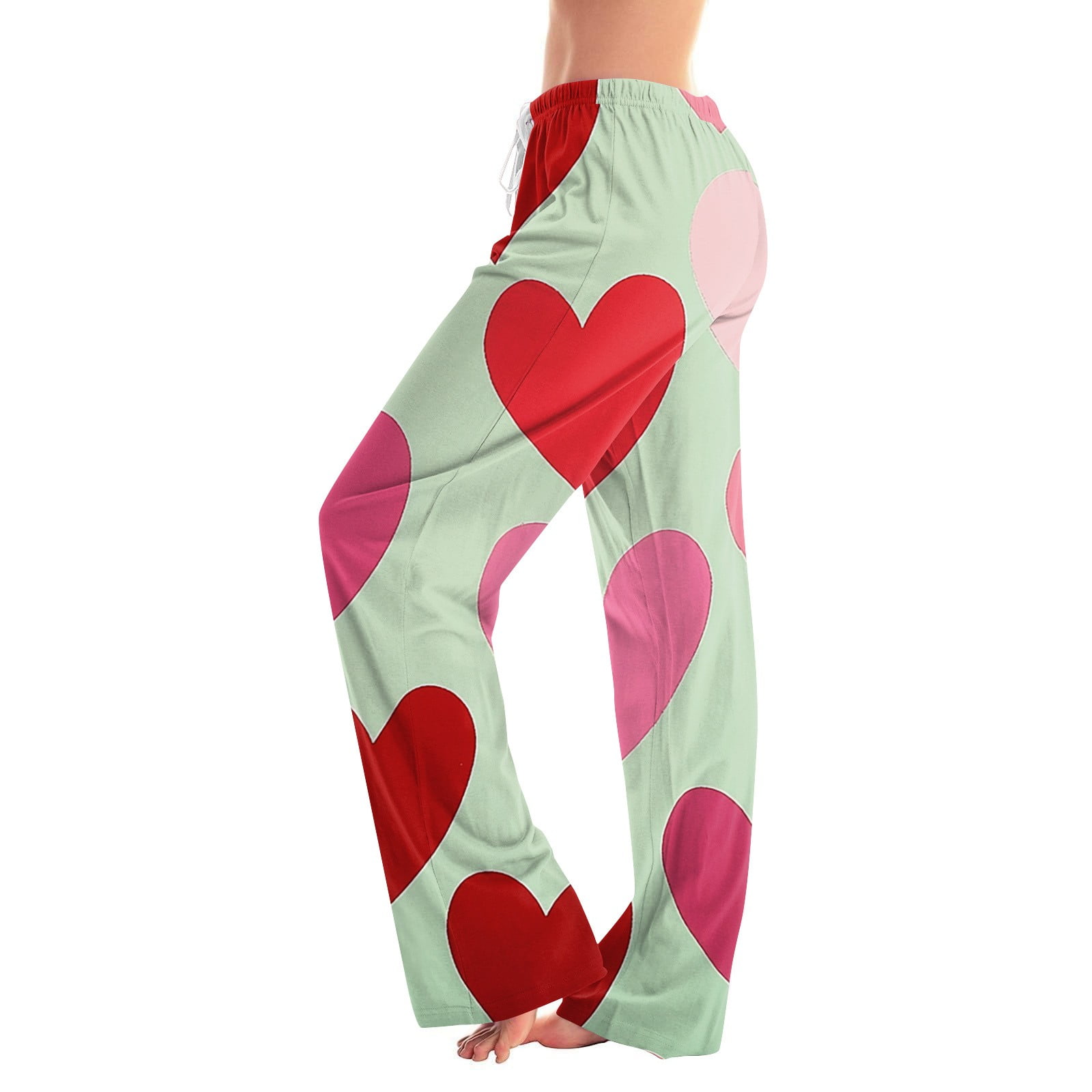 Valentines Women Comfy Casual Pajama Pants Heart Funny Holiday Love ...