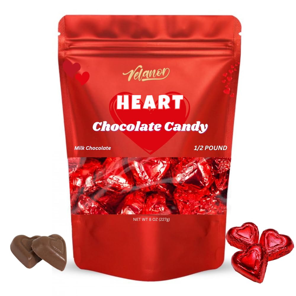 Valentines day Chocolate Heart Shaped Gourmet Mini Individually Wrapped ...