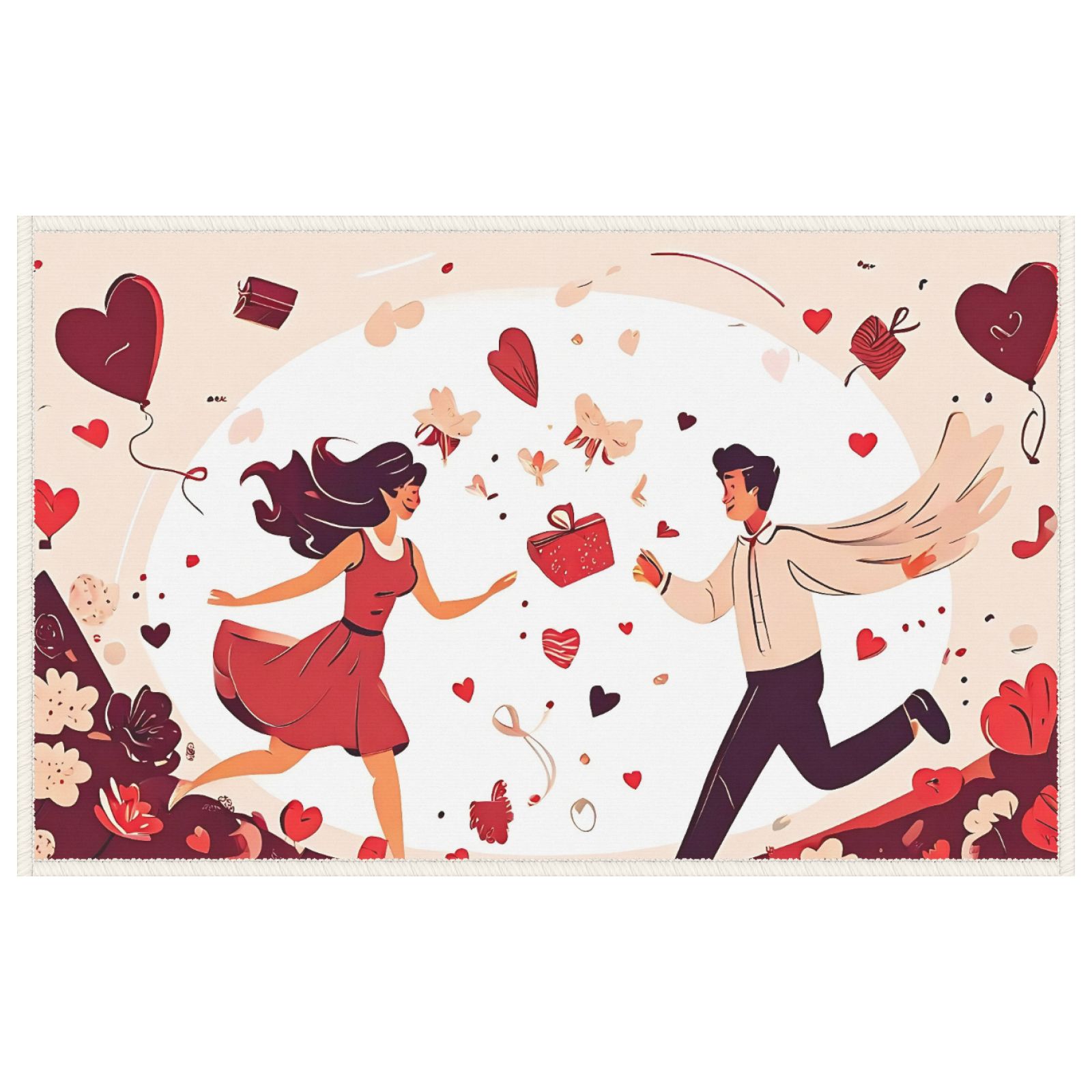Valentines-style Practical Entry Mats Romantic Anniversary Home ...