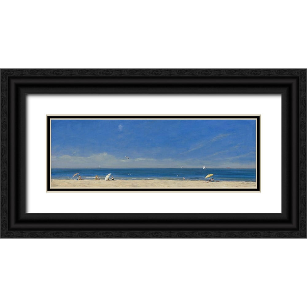 Valentini, Alberto 32x13 Black Ornate Wood Framed with Double Matting ...