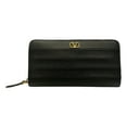 Valentino Garavani Diary Lines Black Grain Leather Zip-Around Long ...