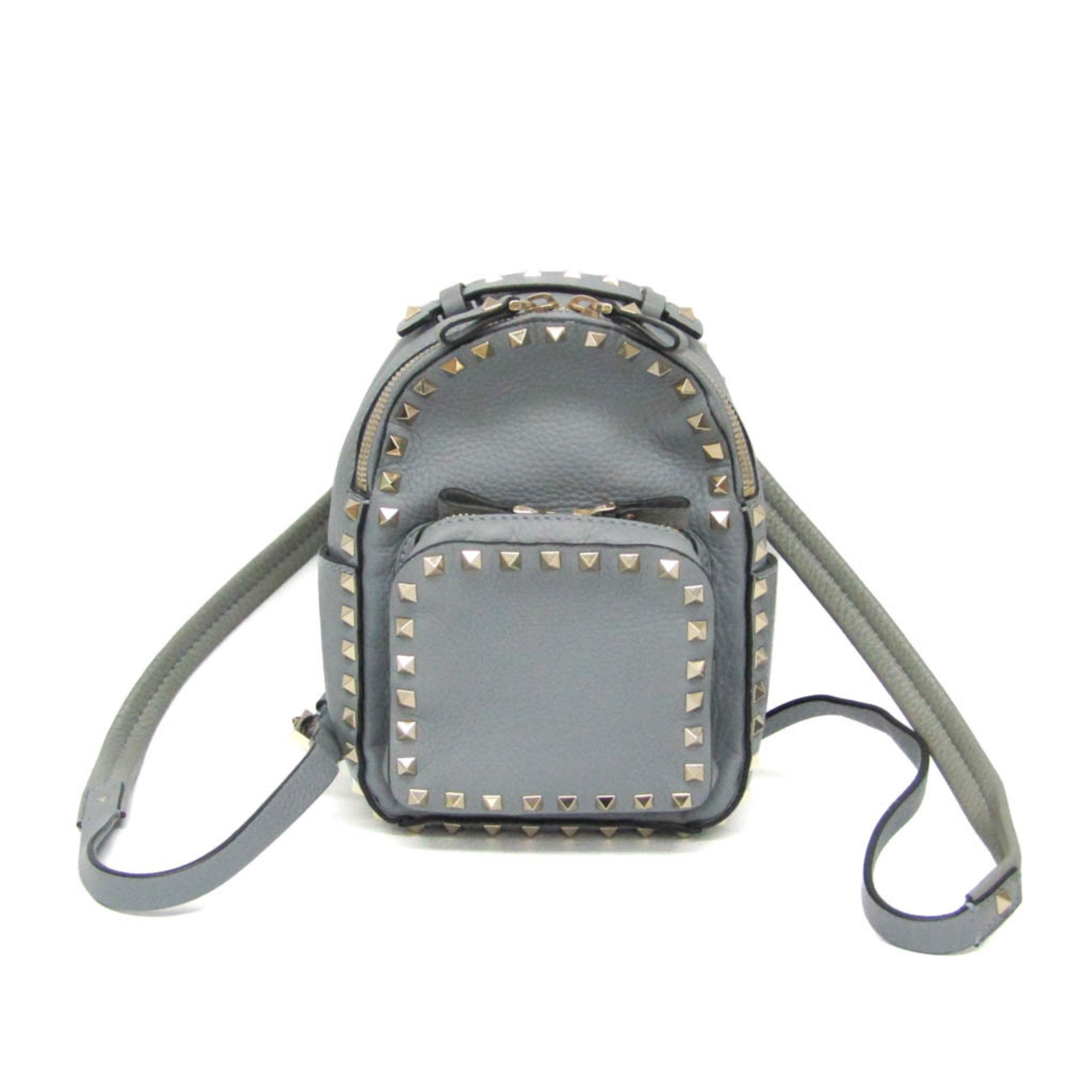 Pre-Owned Valentino Garavani Rockstuds Women's Leather Backpack Light ...