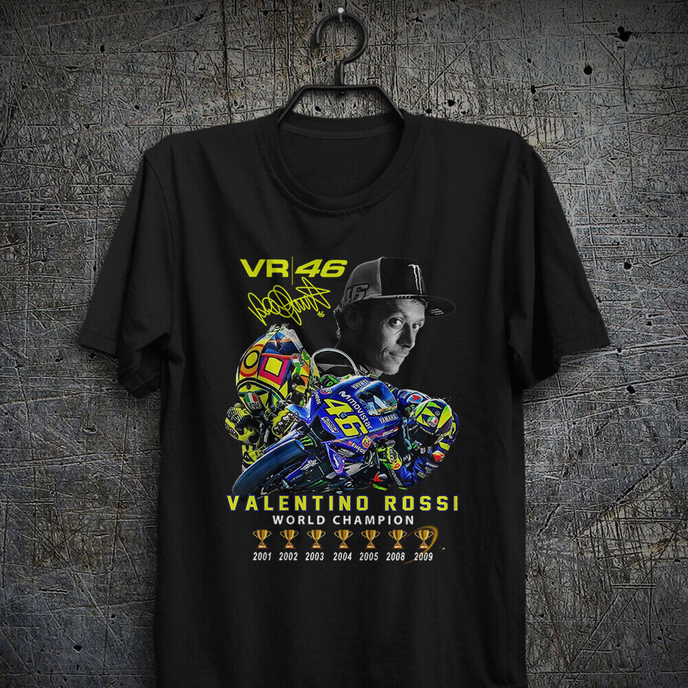 Valentino Rossi World Champion T shirt Moon, Shark, Turtle Helmet Senna ...