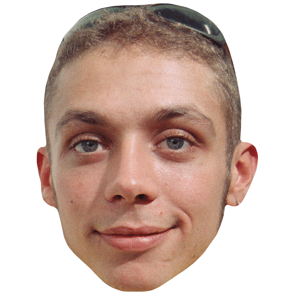 Valentino Rossi (Young) Celebrity Mask, Flat Card Face, Fancy Dress ...