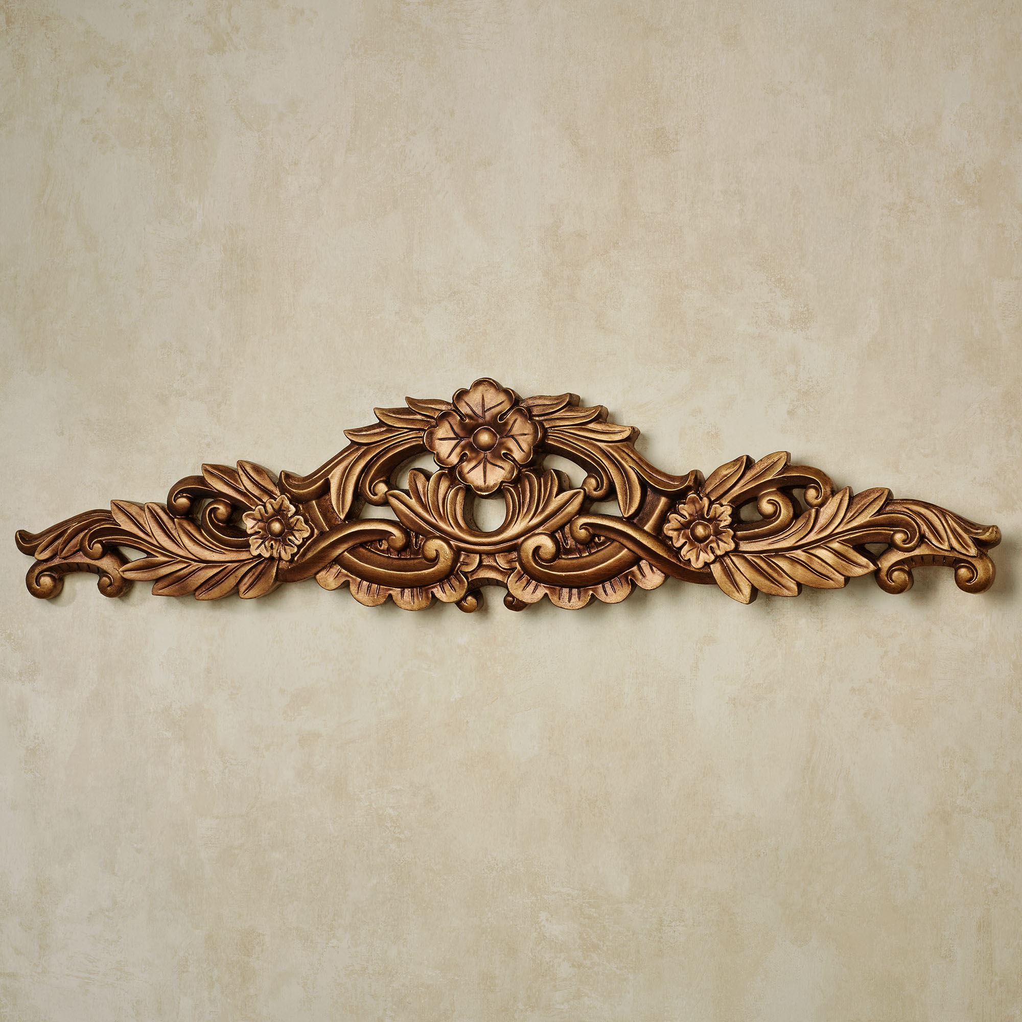 Valeria Decorative Wall Topper Aged Gold One Size - Walmart.com