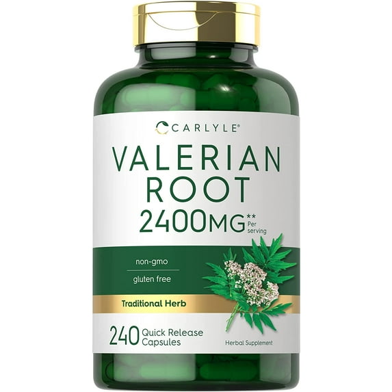 Carlyle Valerian Root 2400mg Capsules, Herbal Relaxation Supplement ...