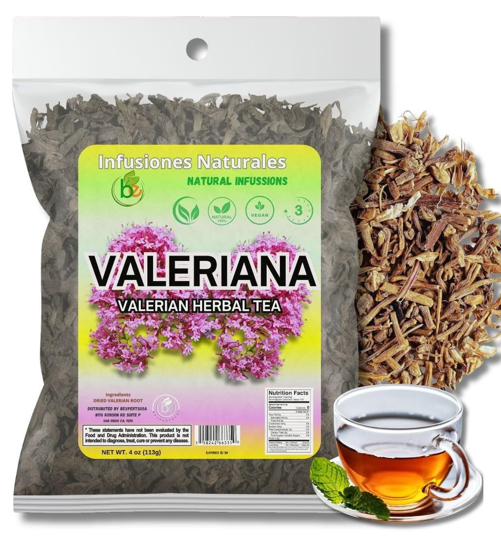 B-EXPERTS Valerian Root Herbal Tea Calming Relaxing Sleep Stress Relief ...