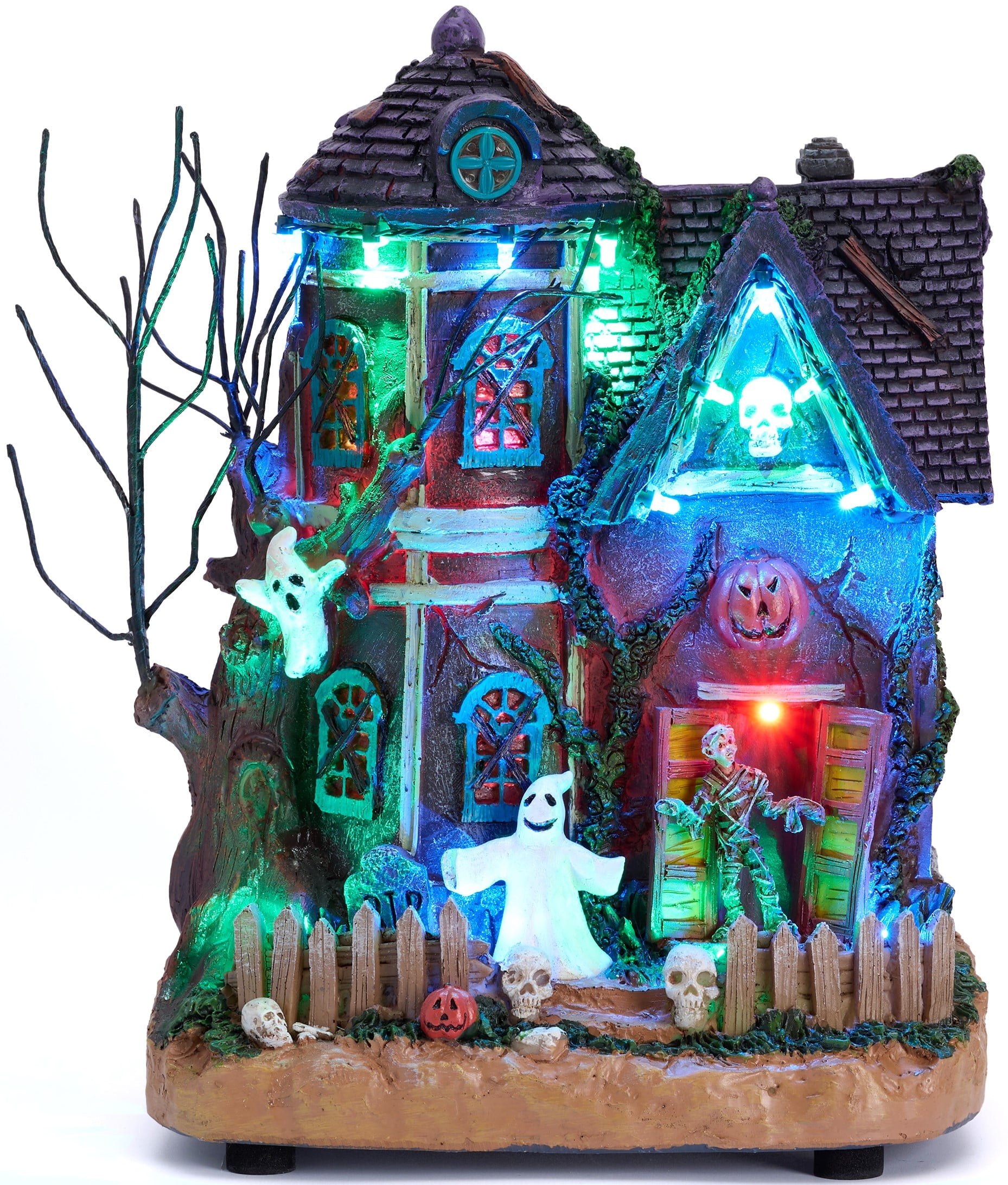 Valery Madelyn 10.24 inches Musical Halloween Village Lighted Halloween ...