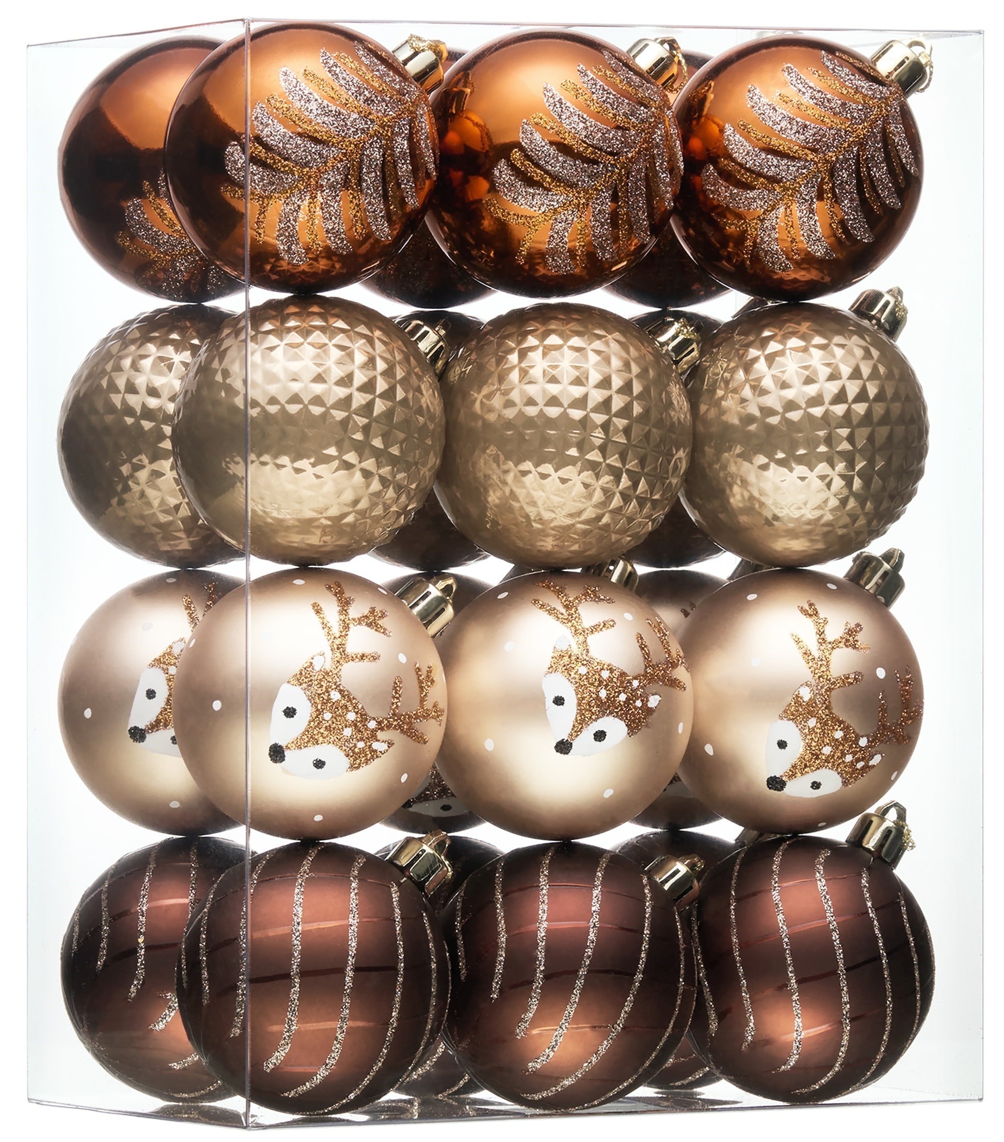 Valery Madelyn 24ct 2.36 inches Christmas Ornaments, Luxurious Copper ...