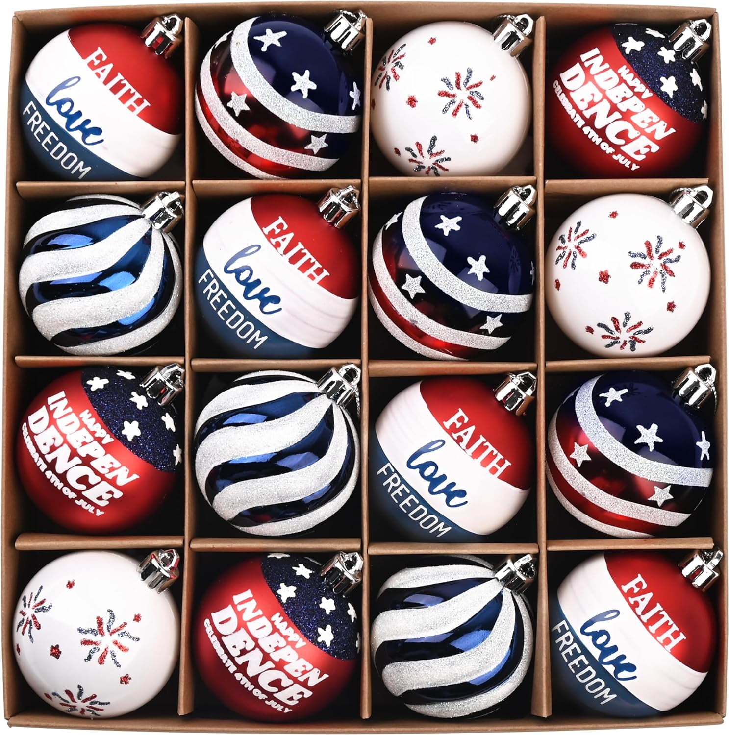 Valery Madelyn Patriotic Ornaments for Memorial Day 4th of July Tree ...