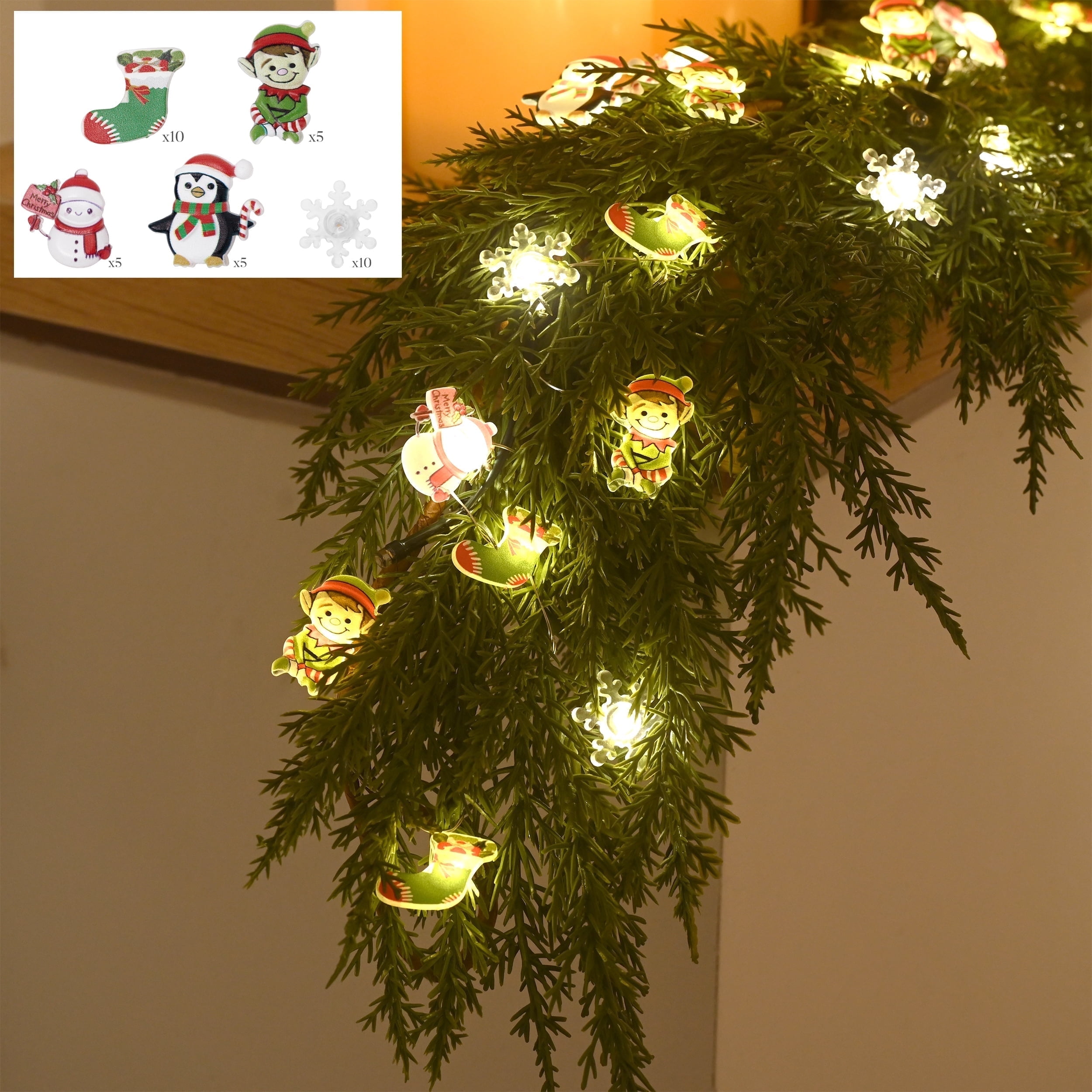 Valery Madelyn Christmas String Lights, Christmas Fairy Lights, 2 Pcs 6 ...