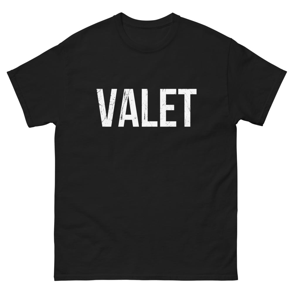 Valet Front Logo Valet Parking Car Park Attendants Private Party Tee T ...
