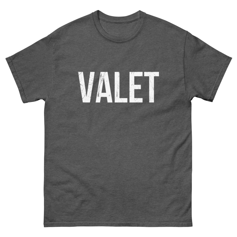 Valet Front Logo Valet Parking Car Park Attendants Private Party Tee T ...