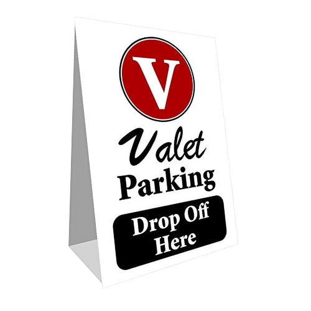 Valet Parking Drop Off Economy A-Frame Sign 2 Feet Wide by 3 Feet Tall ...
