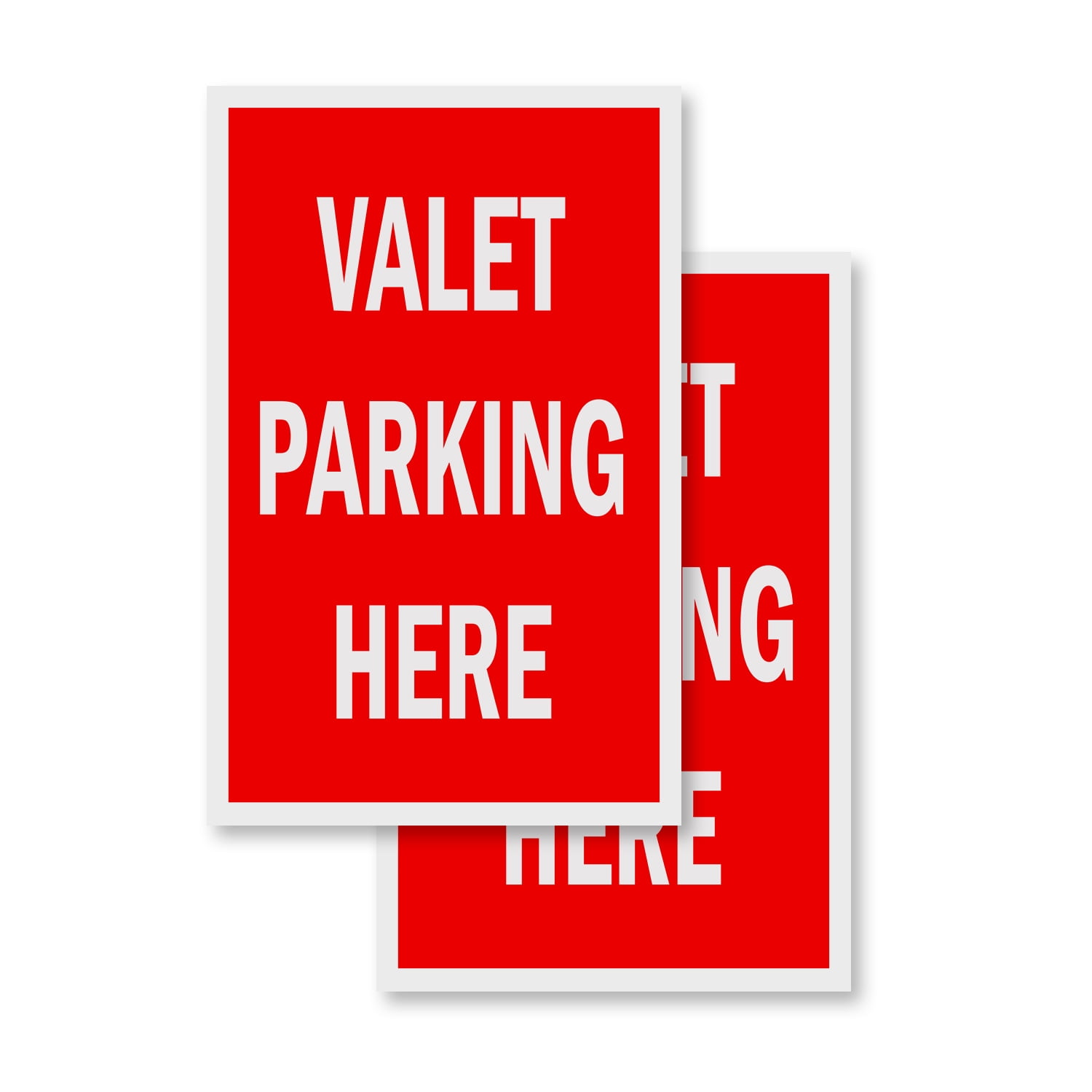 Valet Parking Here (2-PACK) 24" x 36" Vinyl Decals | Sign Insert Peel ...