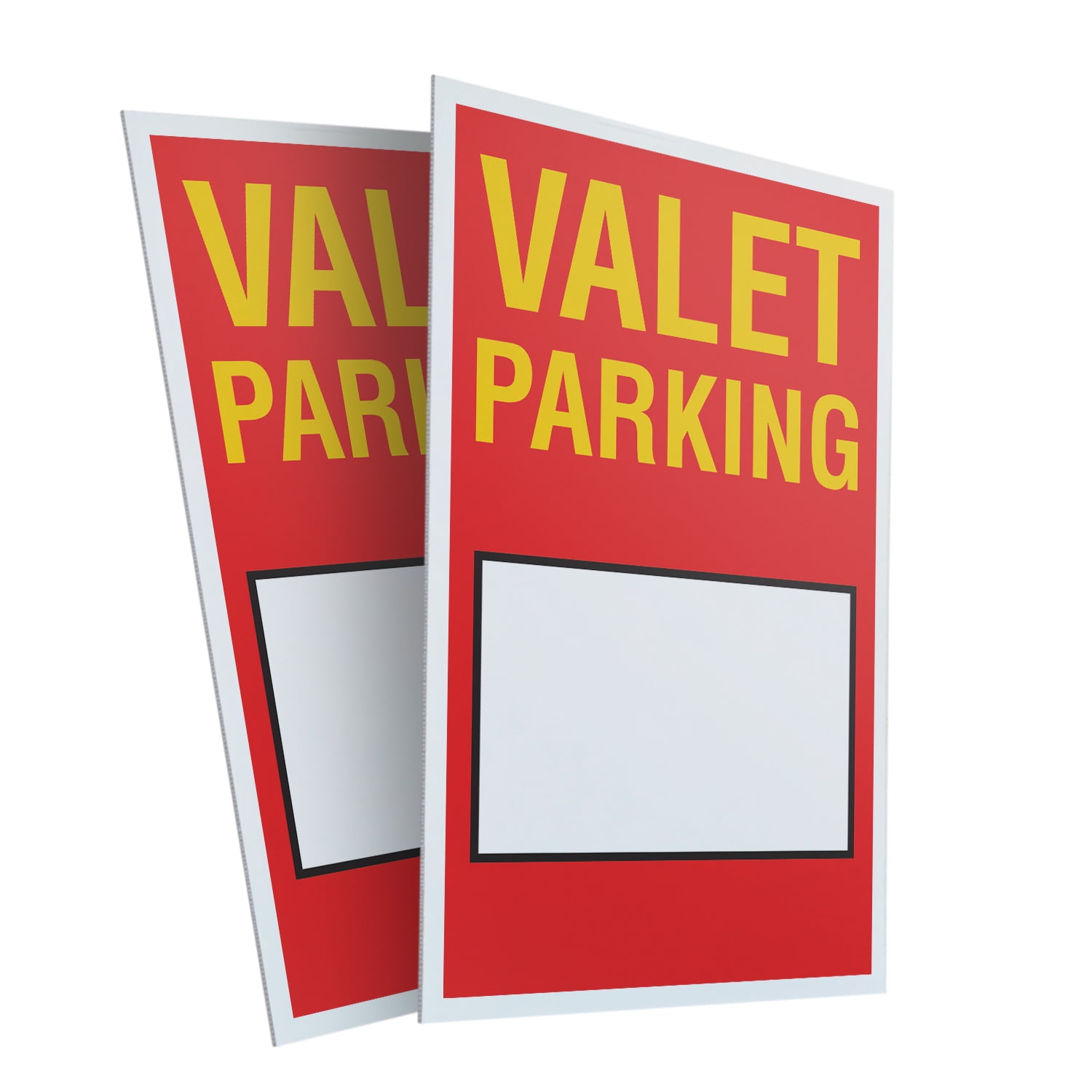 Valet Parking Variable (2-Pack) 24 Inch x 36 Inch Plastic Signs | Sign ...