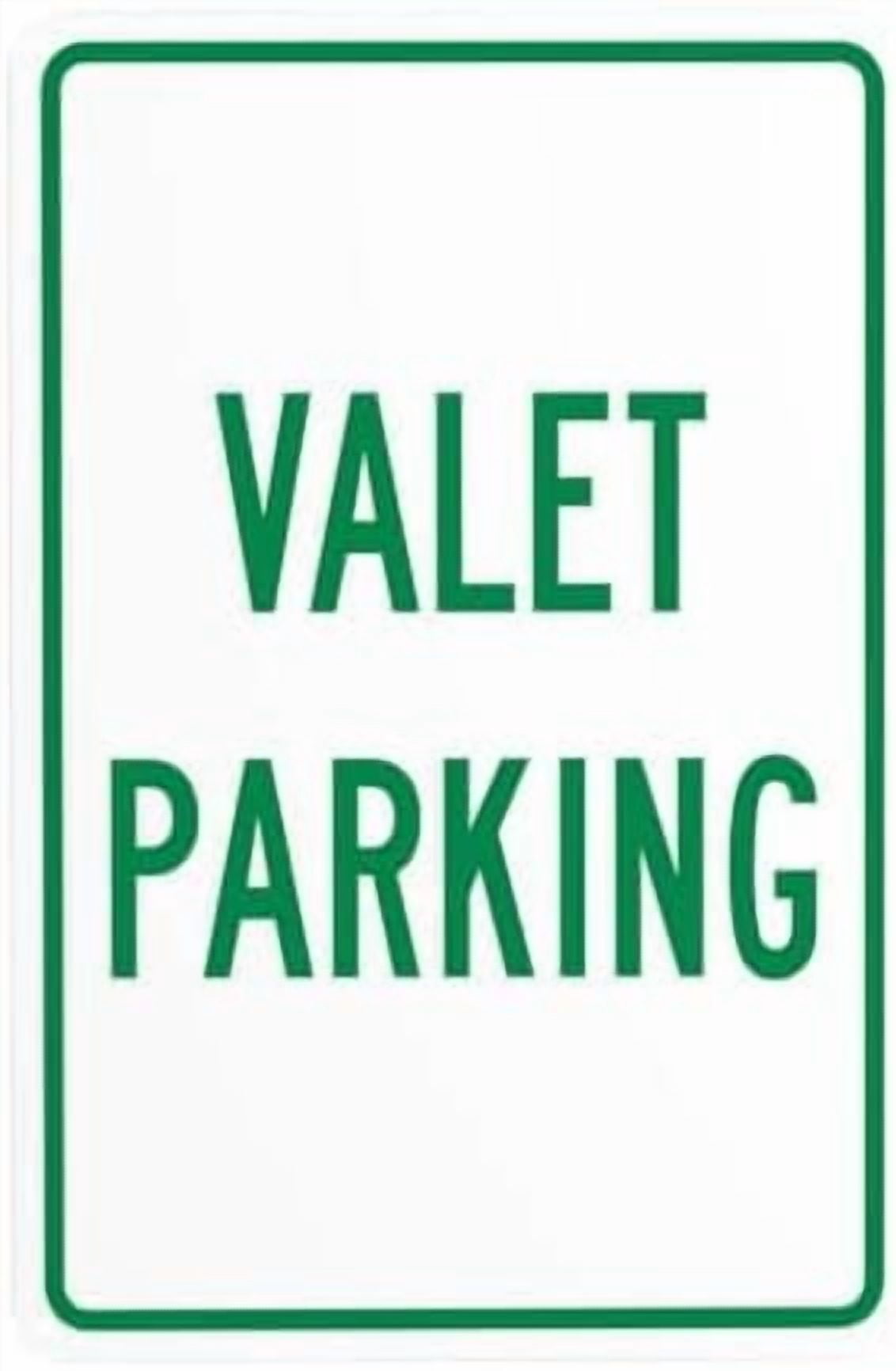 Valet Parking Warning Sign, Valet Parking Security Metal Signs for ...