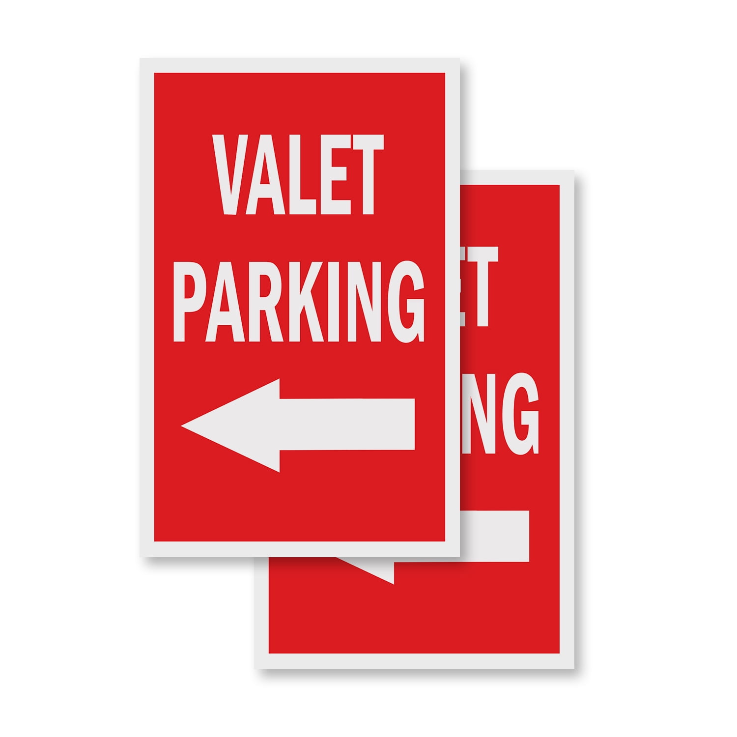 Valet Parking With Arrow (2-PACK) 24" x 36" Vinyl Decals | Sign Insert ...