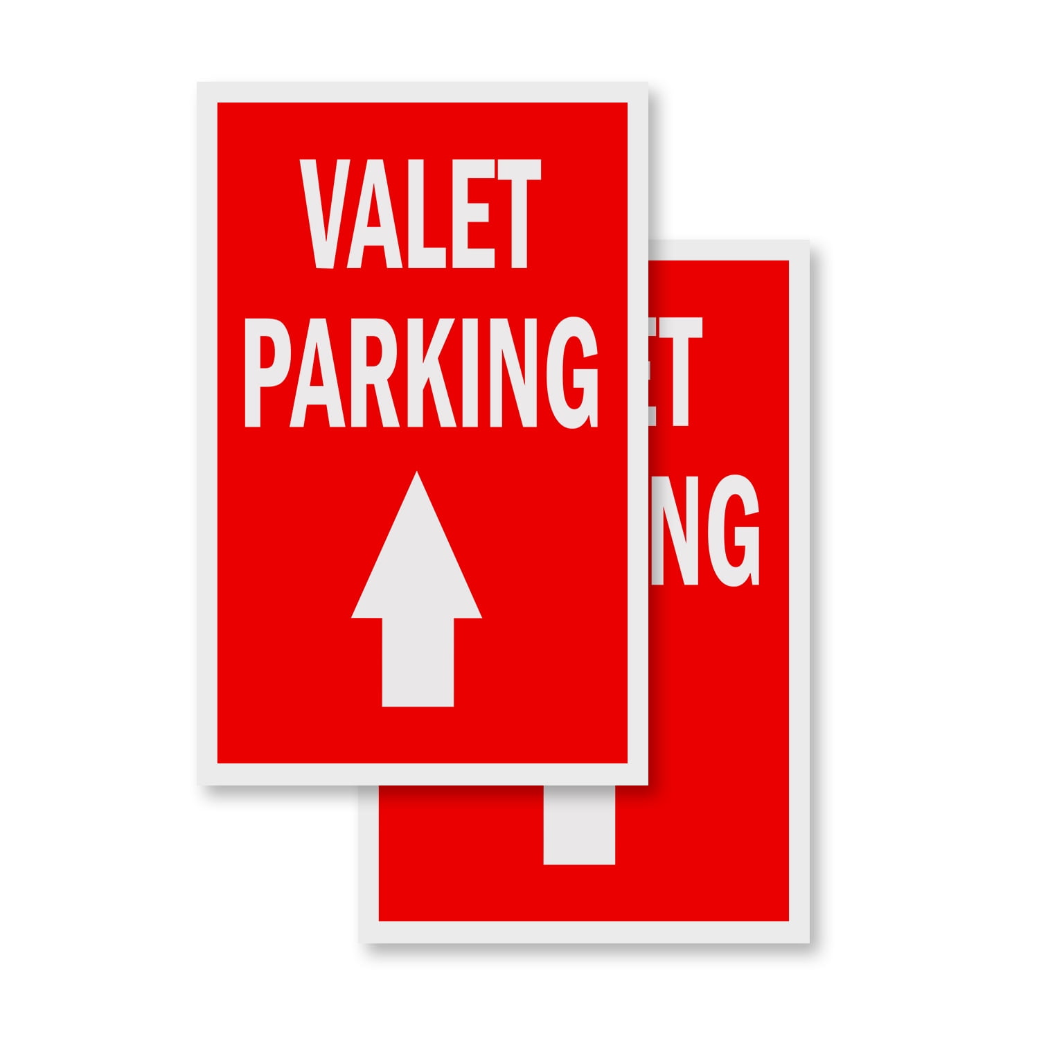 Valet Parking With Up Arrow (2-PACK) 24" x 36" Vinyl Decals | Sign ...