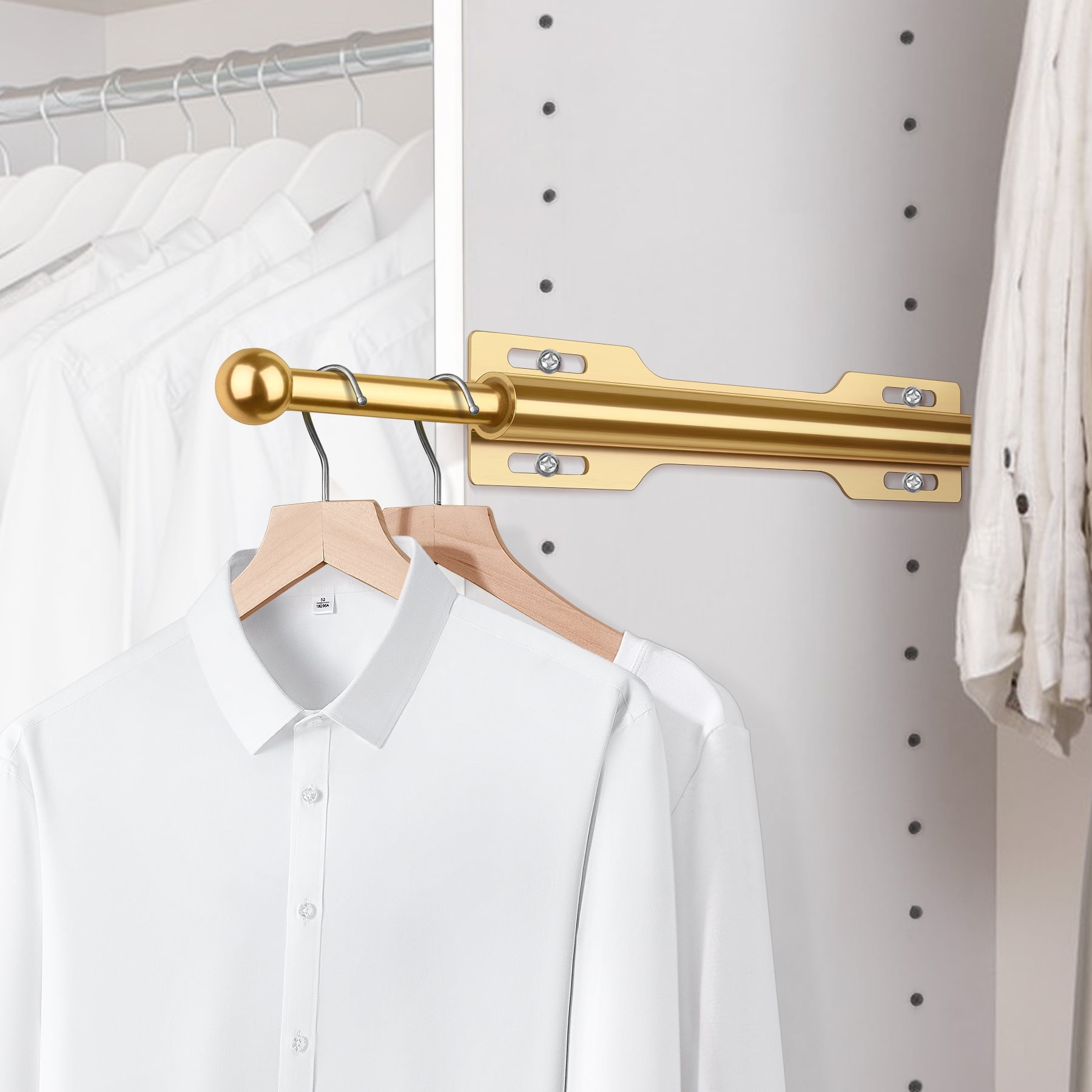 Valet Rod for Closet Pull Out Gold - Walmart.com