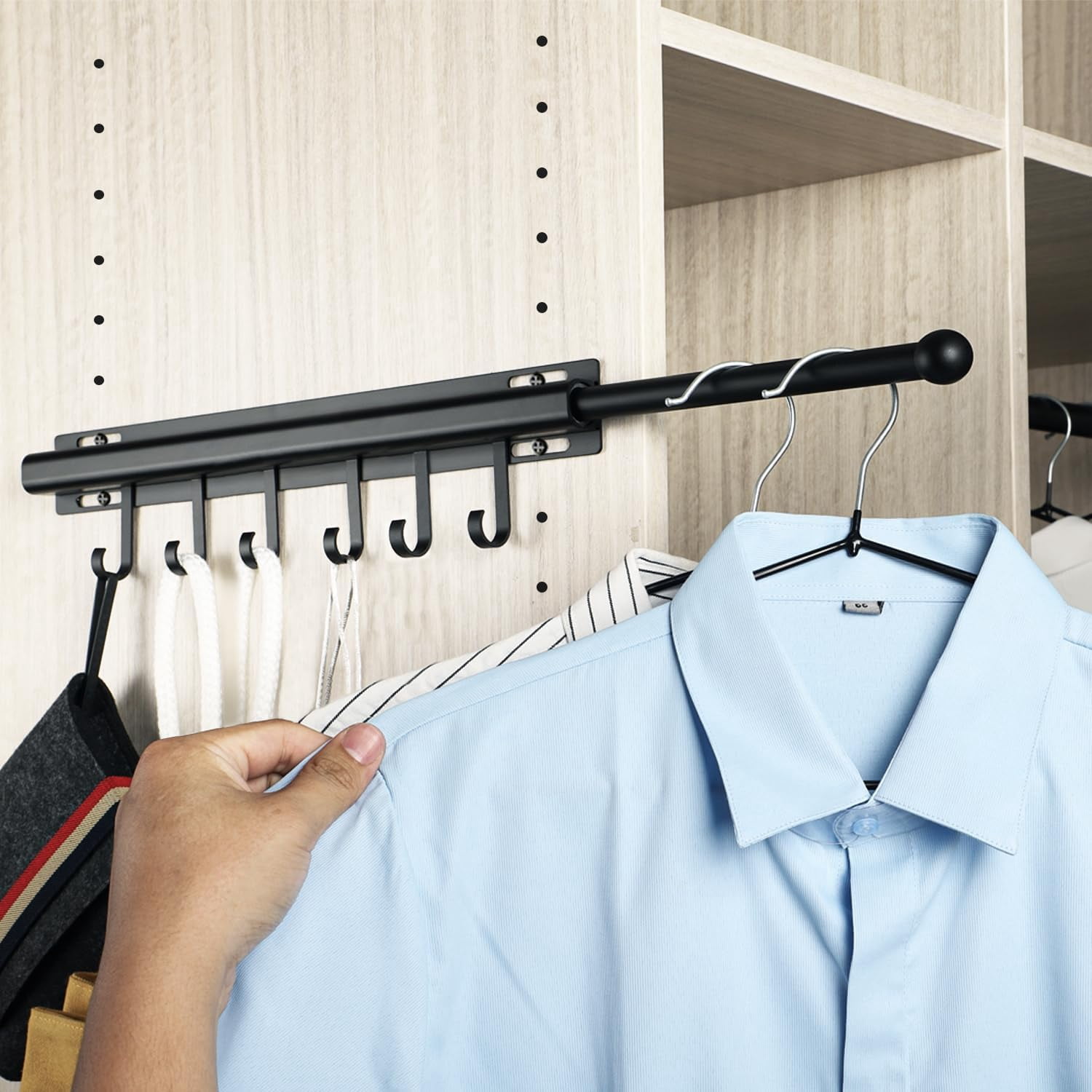 Valet Rod for Closets Pull Out Closet Valet Rod Slide Out Extra long 16 ...