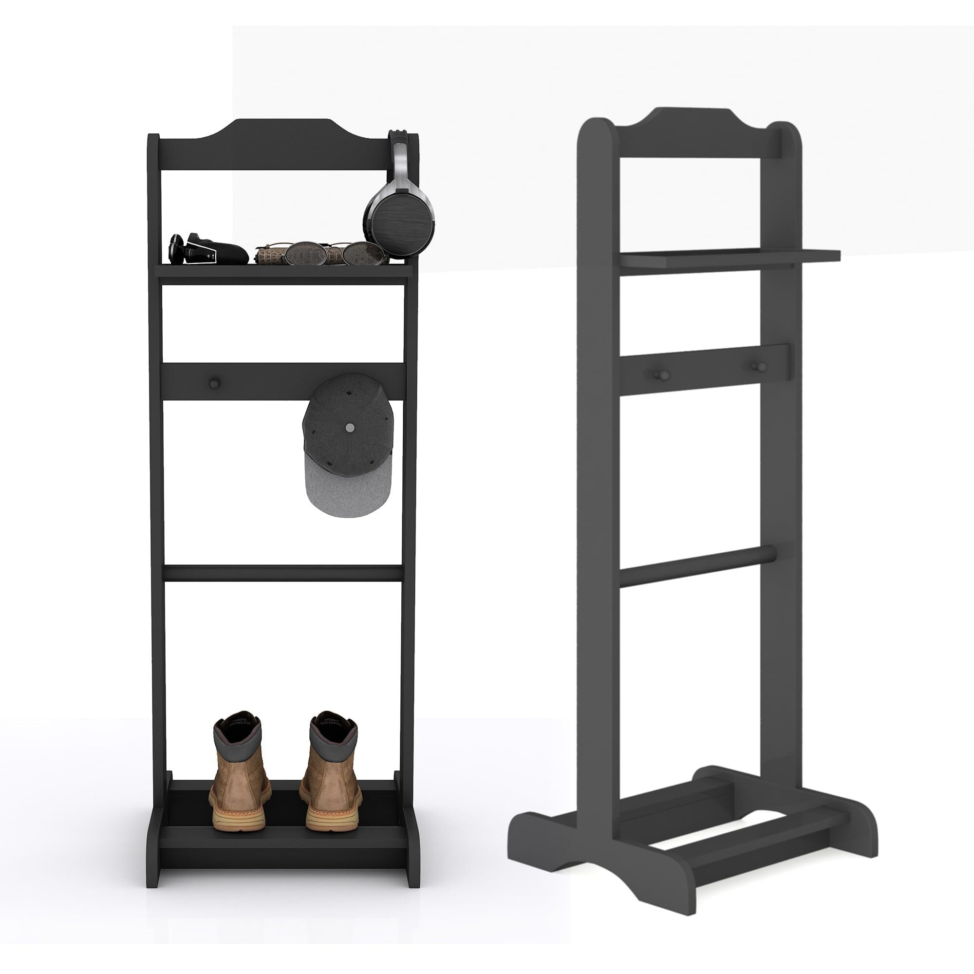 Valet Stand Clothes Stand Portable Garment Rack with Top Tray, Used in ...