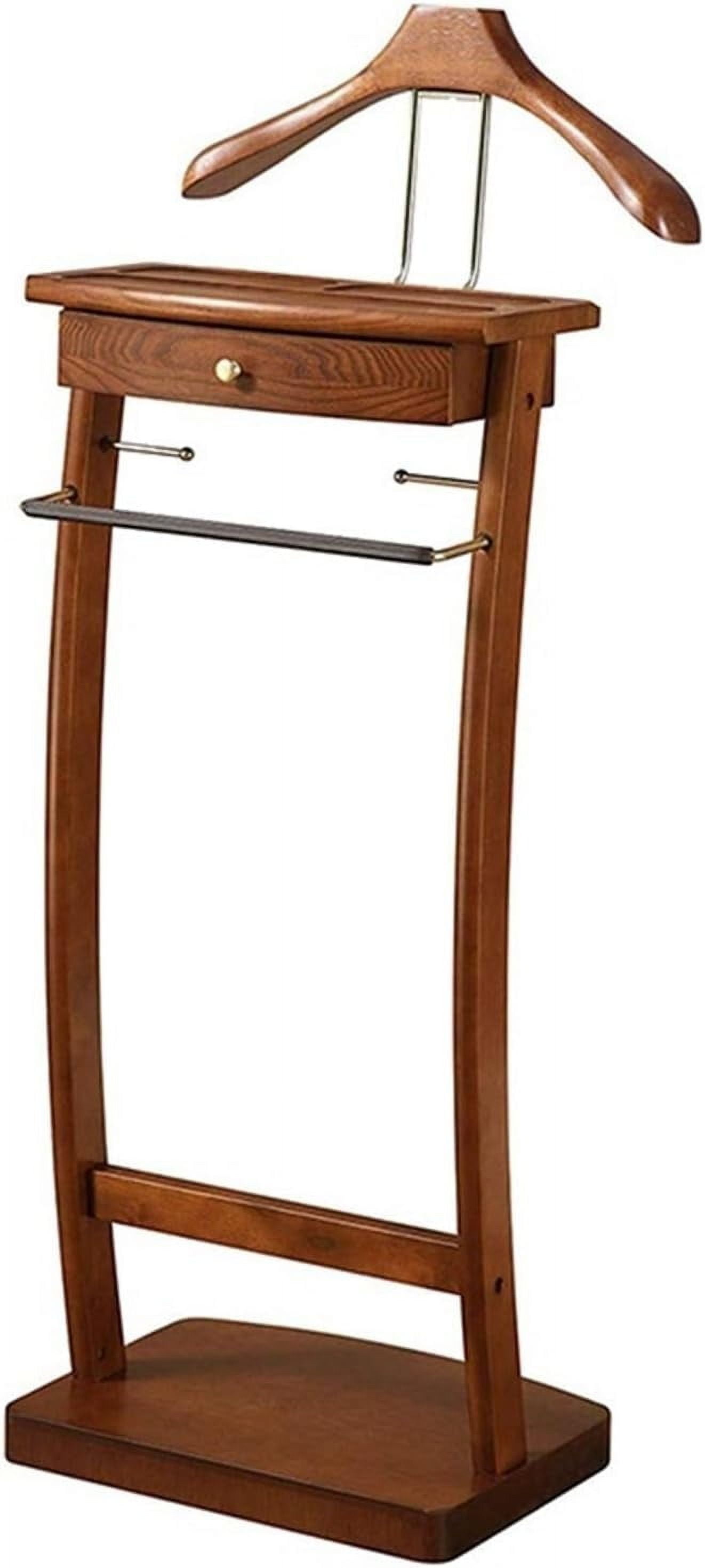 Valet Stand for Men, Wood Suit Rack, Display Free Standing with Top ...