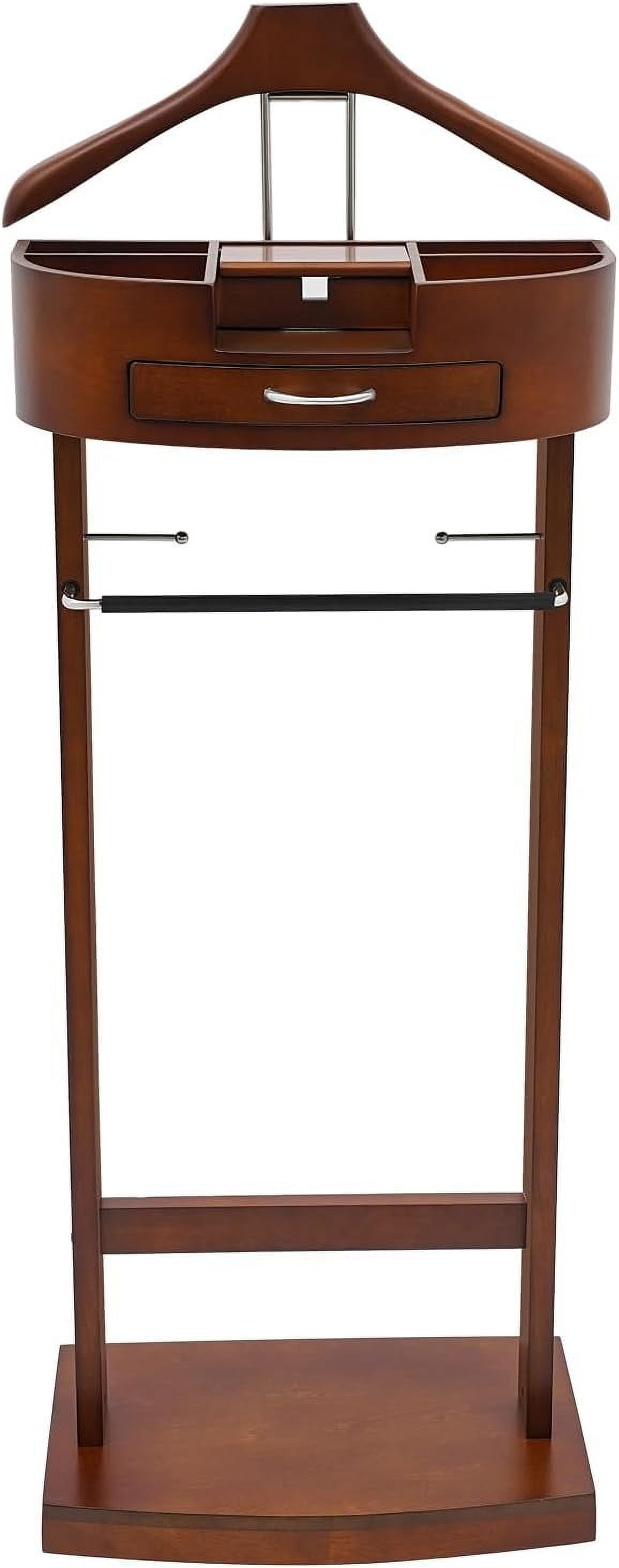 Valet Stand for Men, Wood Suit Valet Stand with Drawer for Women Wood ...