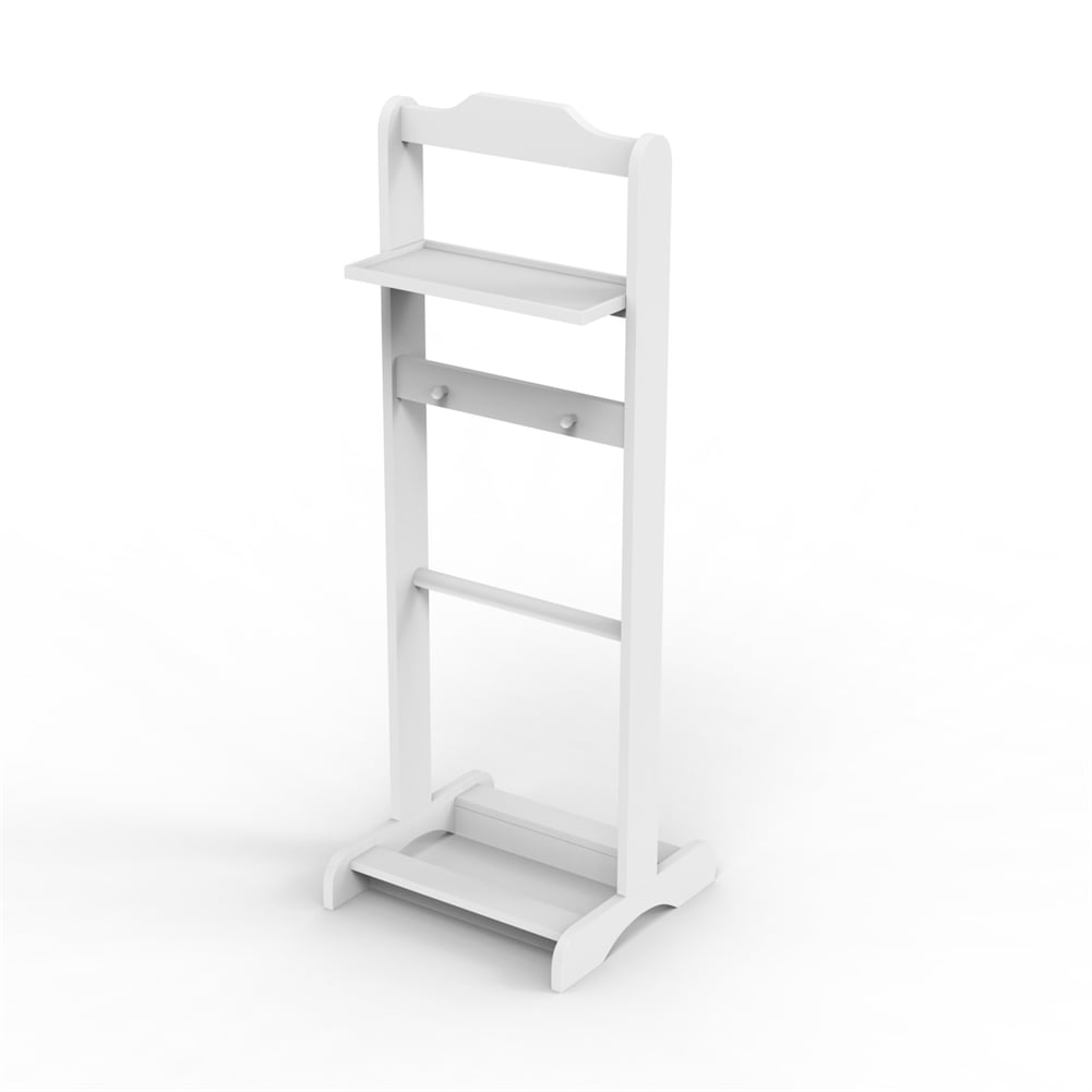 Valet Stand With Top Tray, Wood Suit Valet Stand Clothes Rack For Men ...