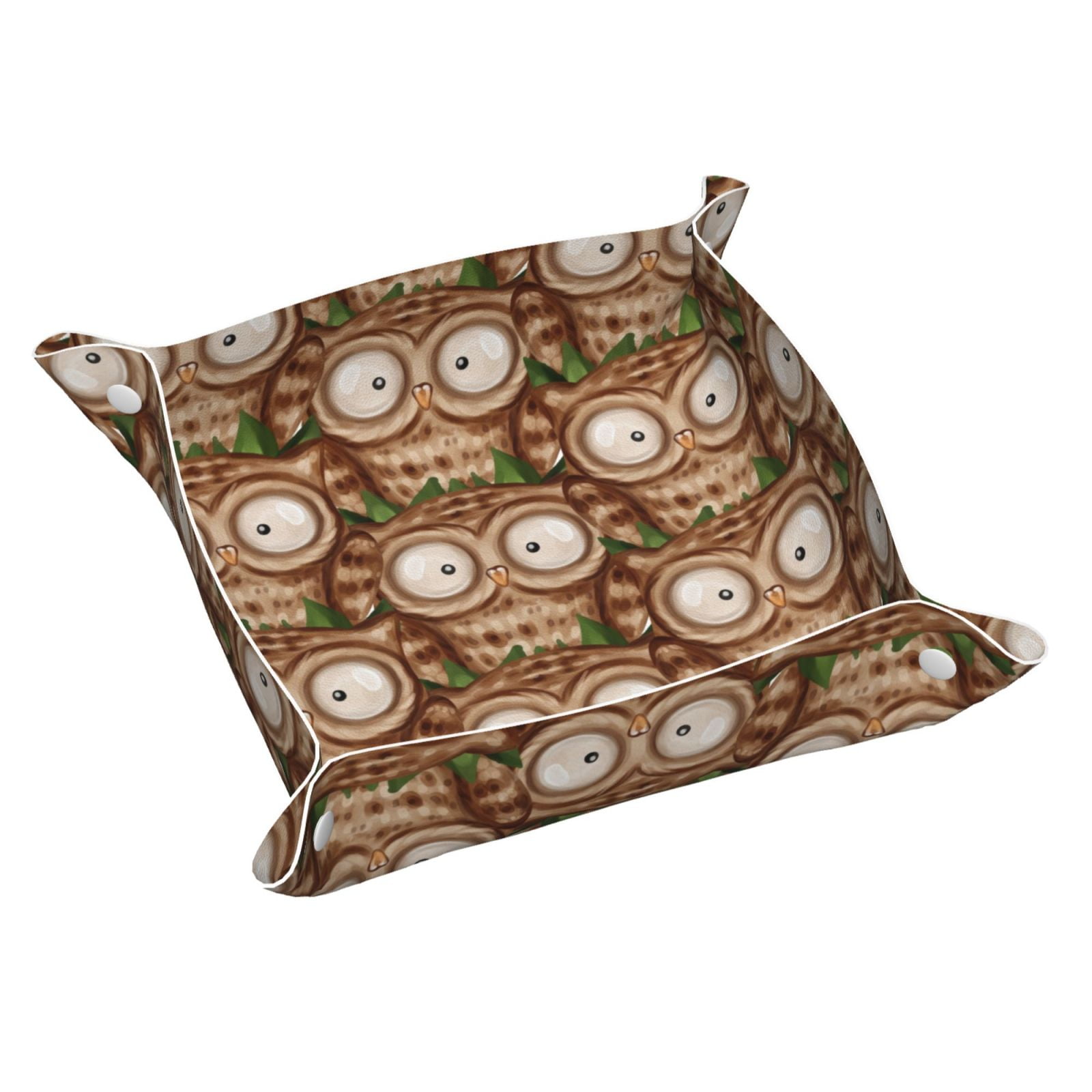 Valet Tray, Beautiful Owl Faux Leather Desk Tray Vanity Tray Night ...