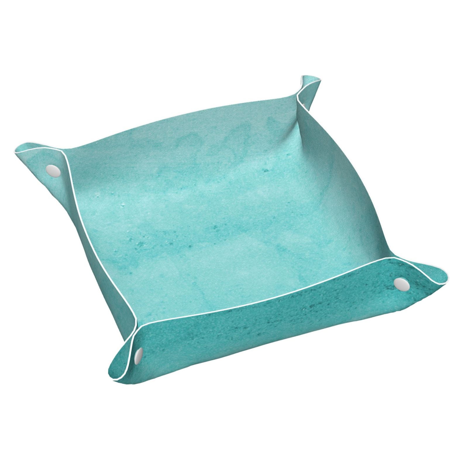 Valet Tray, Blue And Turquoise Faux Leather Desk Tray Vanity Tray Night ...