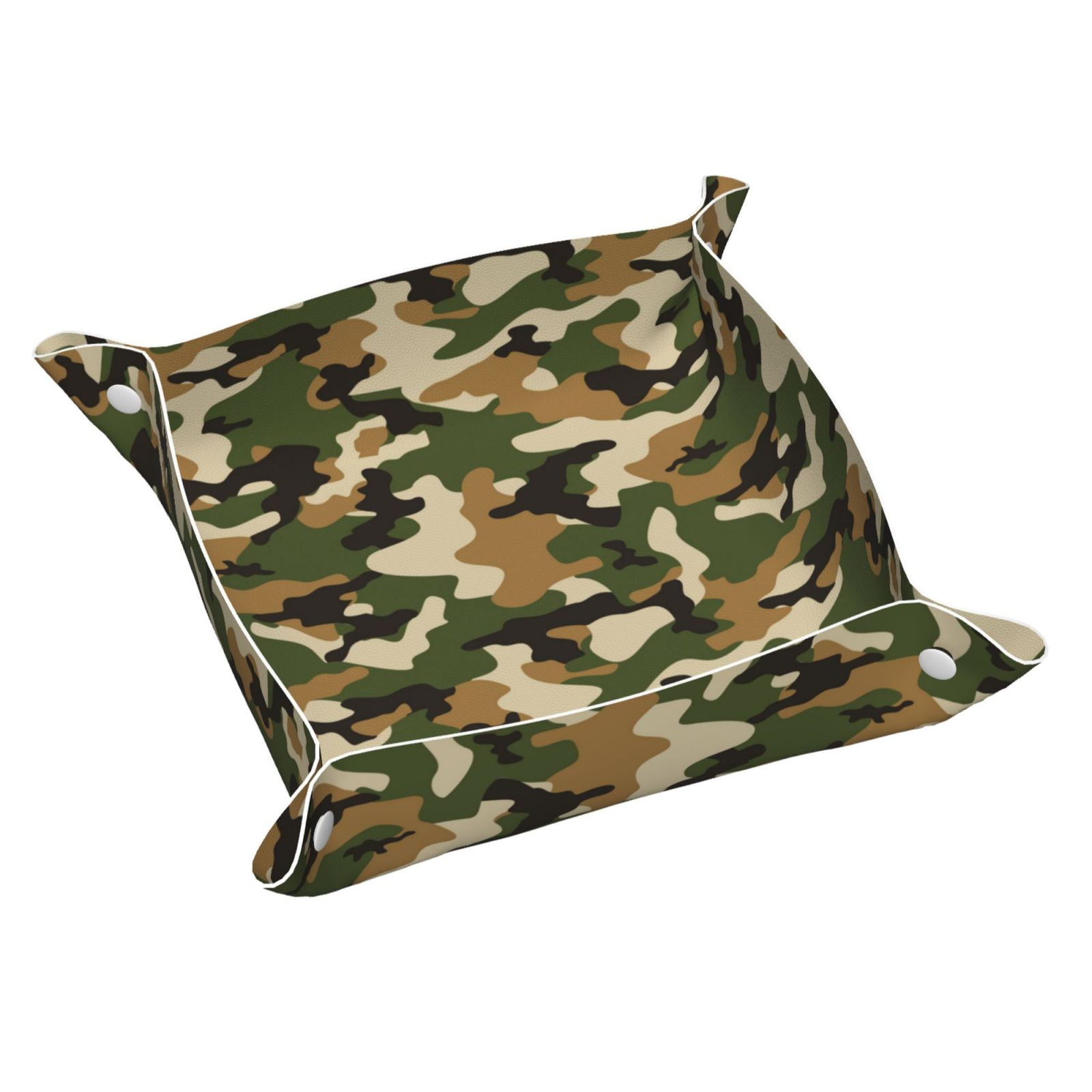 Valet Tray, Camouflage Green Classic Faux Leather Desk Tray Vanity Tray ...