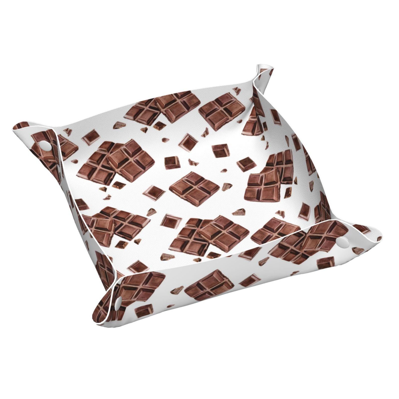 Valet Tray, Chocolate Print No.J98 Faux Leather Desk Tray Vanity Tray ...