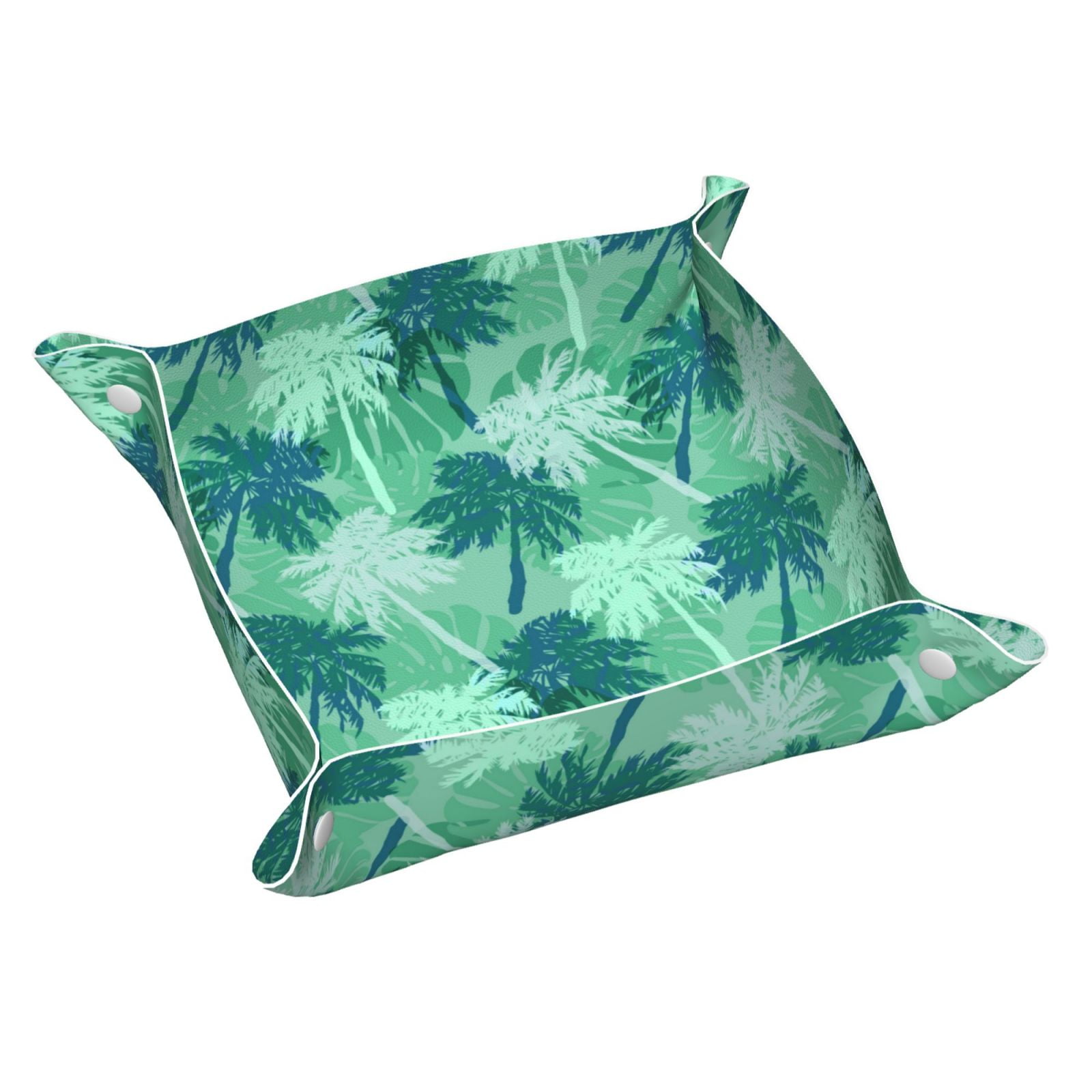 Valet Tray, Coconut trees Camouflage Faux Leather Desk Tray Vanity Tray ...