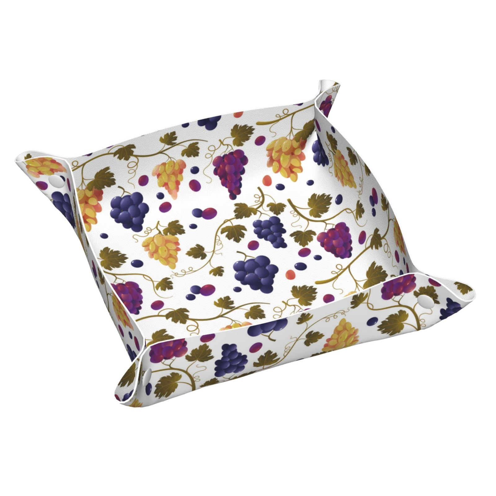 Valet Tray, Colorful Cute Grape Faux Leather Desk Tray Vanity Tray ...