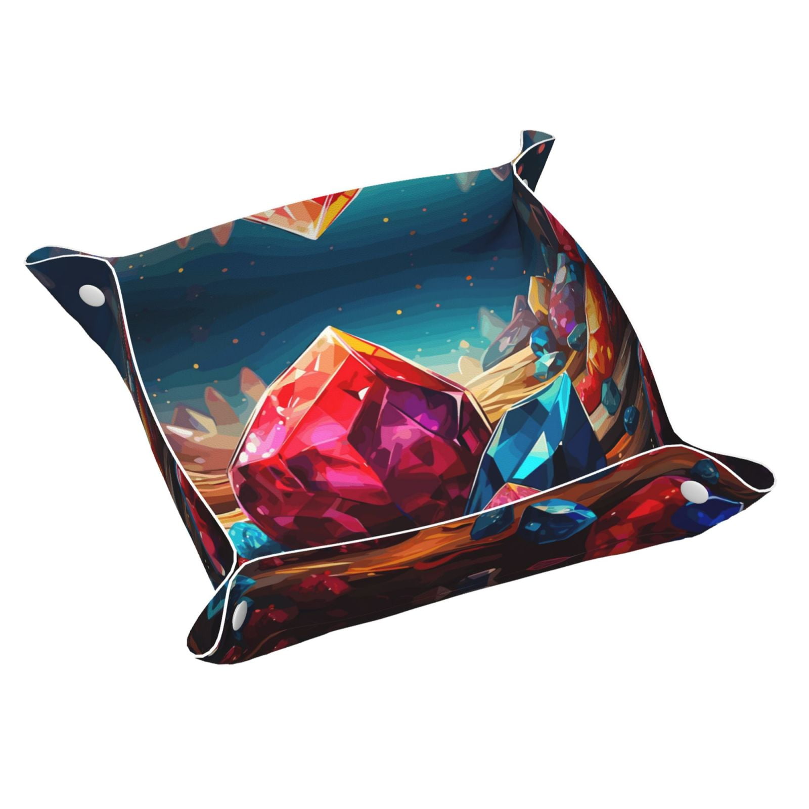 Valet Tray, Colorful Stone World Faux Leather Desk Tray Vanity Tray ...