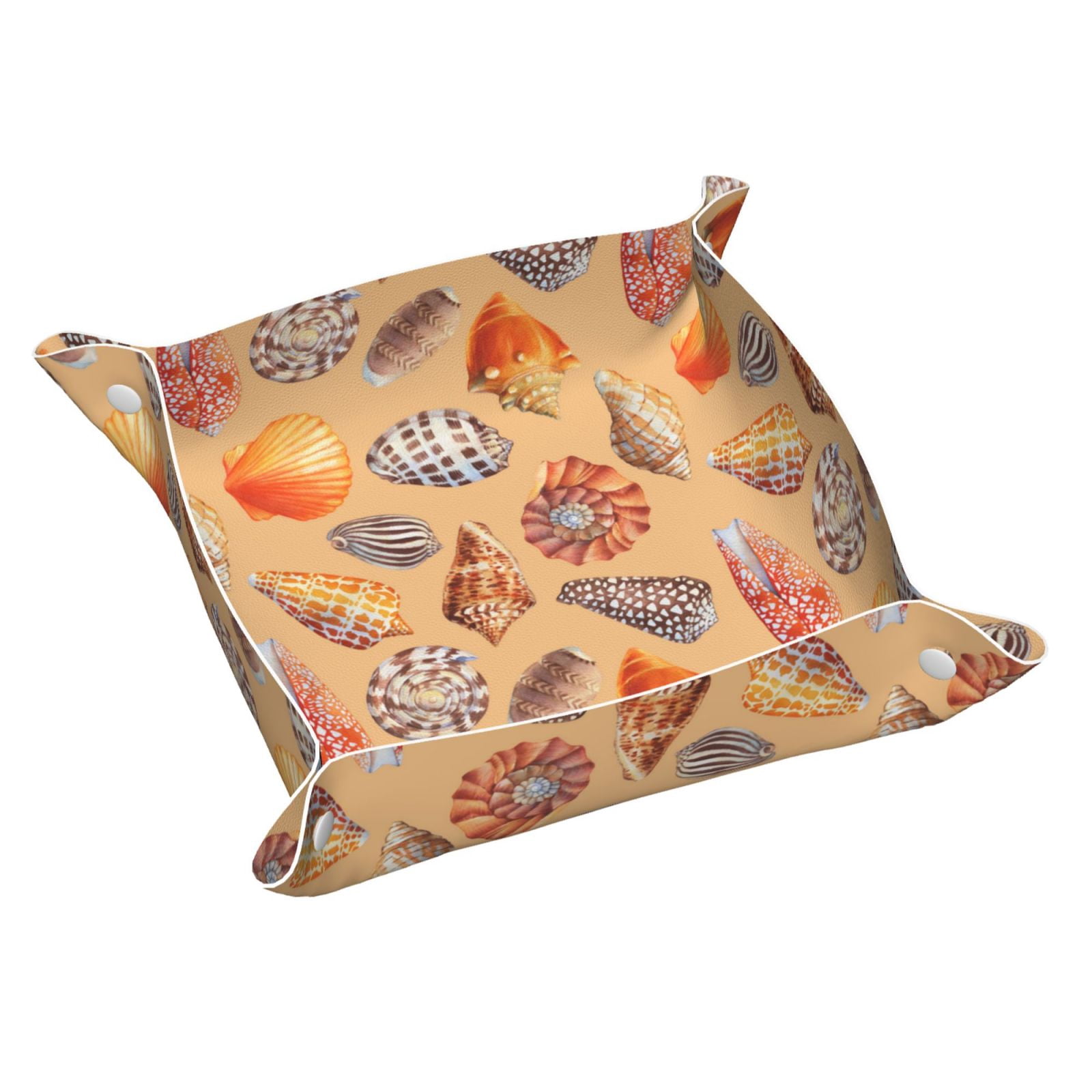 Valet Tray, Conch Shell No.J916 Faux Leather Desk Tray Vanity Tray ...