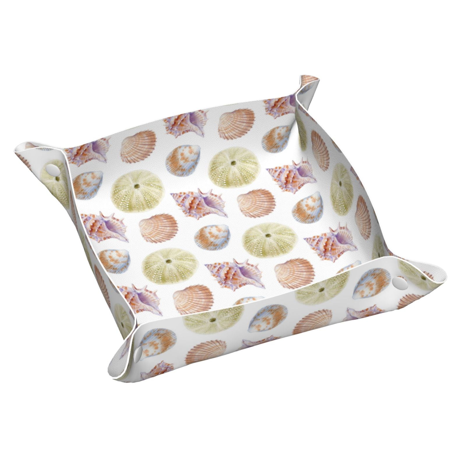 Valet Tray, Conch Shell No.J95 Faux Leather Desk Tray Vanity Tray Night ...
