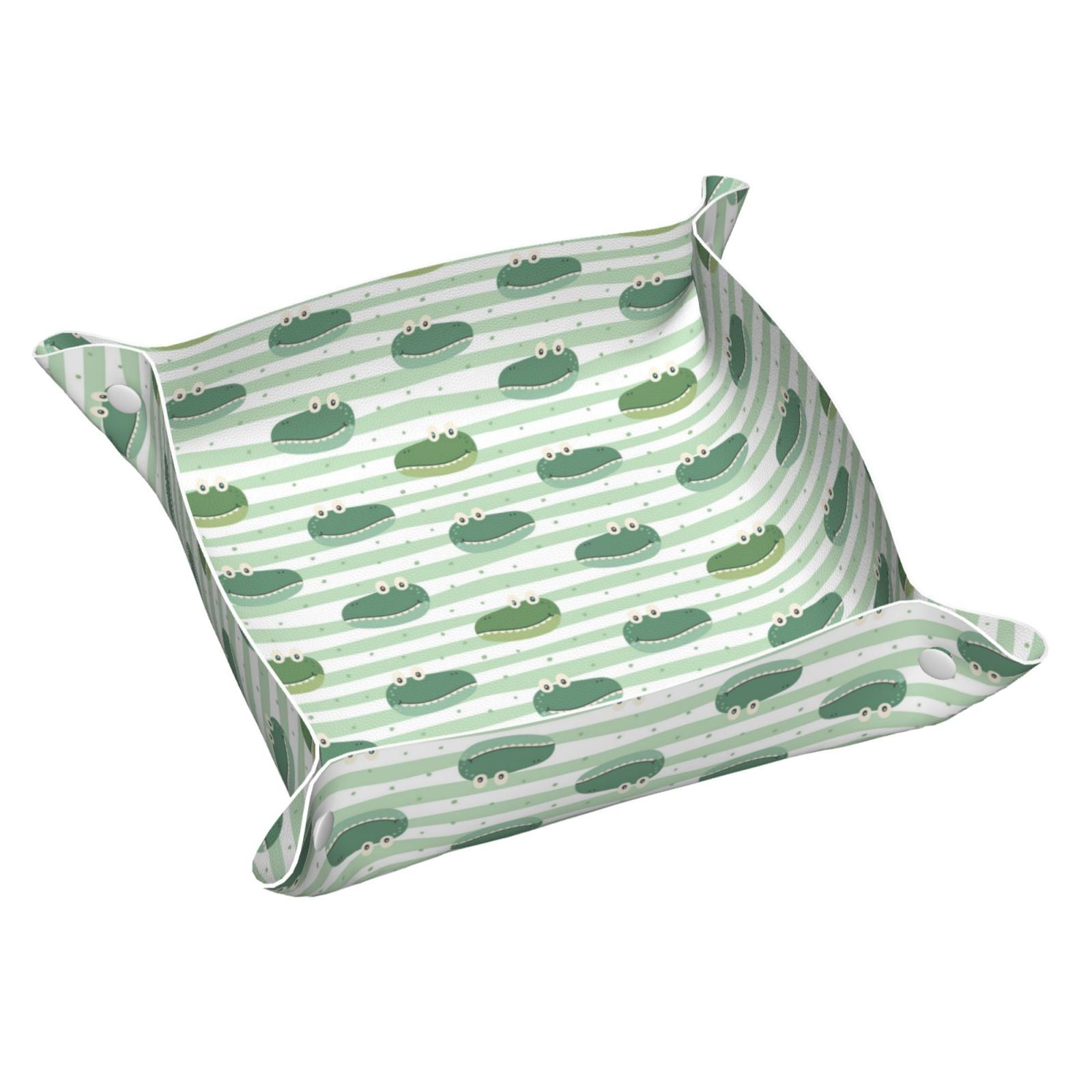 Valet Tray, Cute Crocodile A Faux Leather Desk Tray Vanity Tray Night ...
