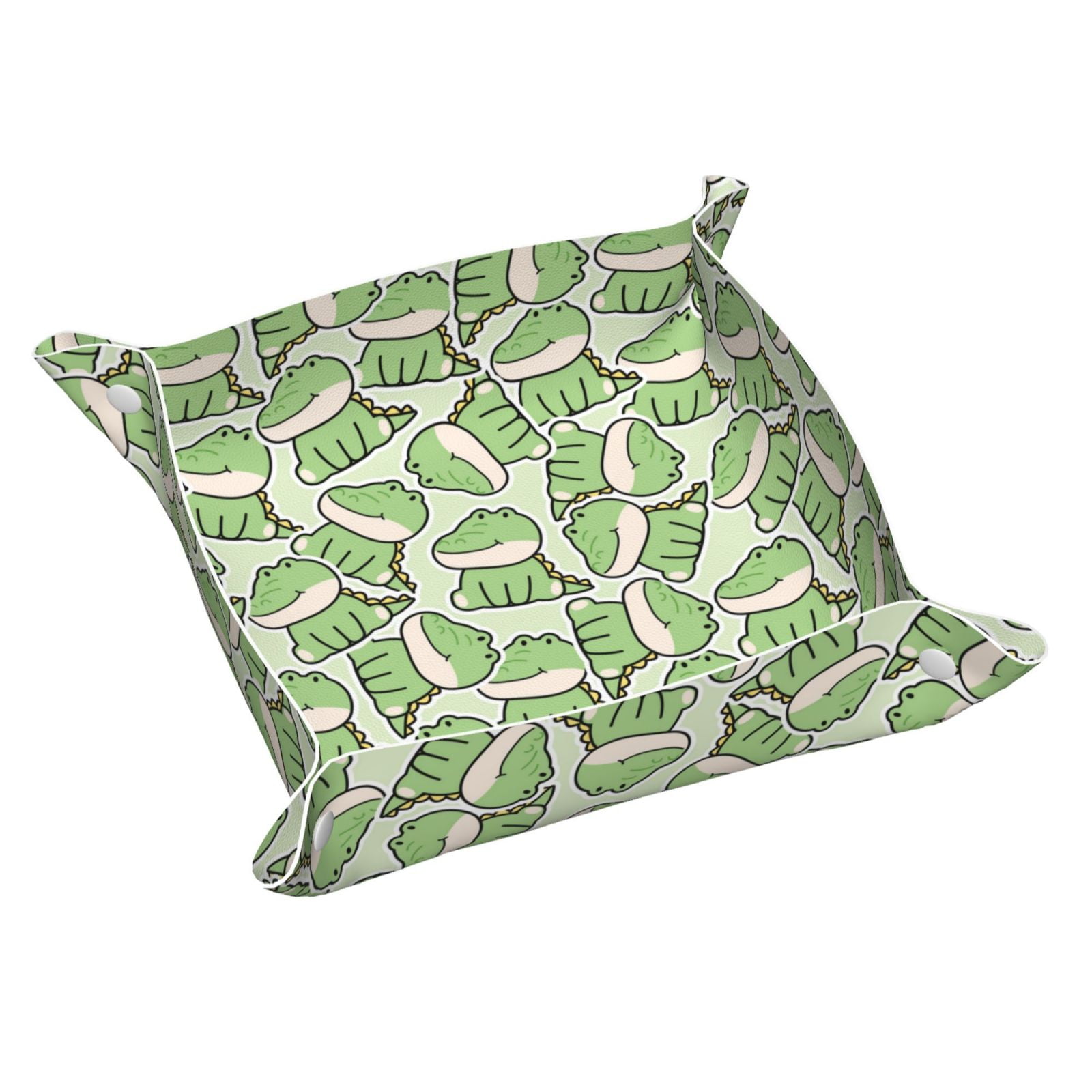 Valet Tray, Cute Crocodile Faux Leather Desk Tray Vanity Tray Night ...