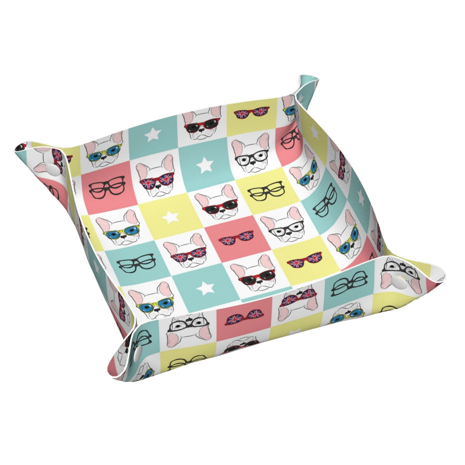 Valet Tray, Cute French Bulldog A Faux Leather Desk Tray Vanity Tray ...