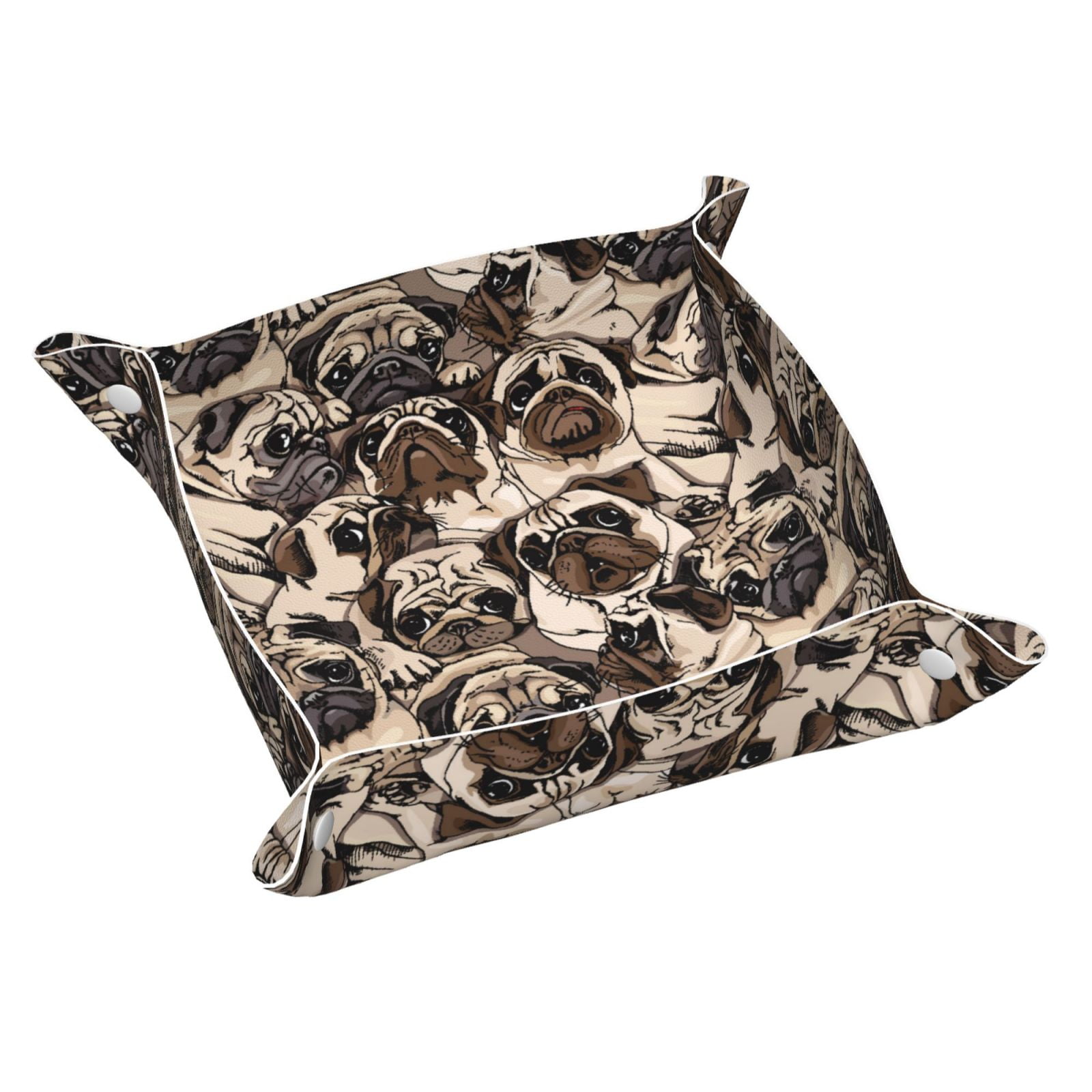 Valet Tray, Cute French Bulldog E Faux Leather Desk Tray Vanity Tray ...