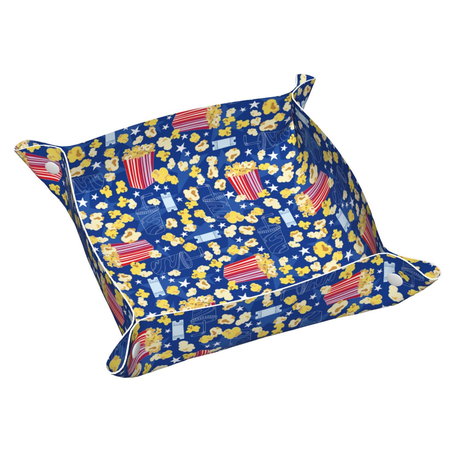 Valet Tray, Cute Popcorn No.1001 Faux Leather Desk Tray Vanity Tray ...
