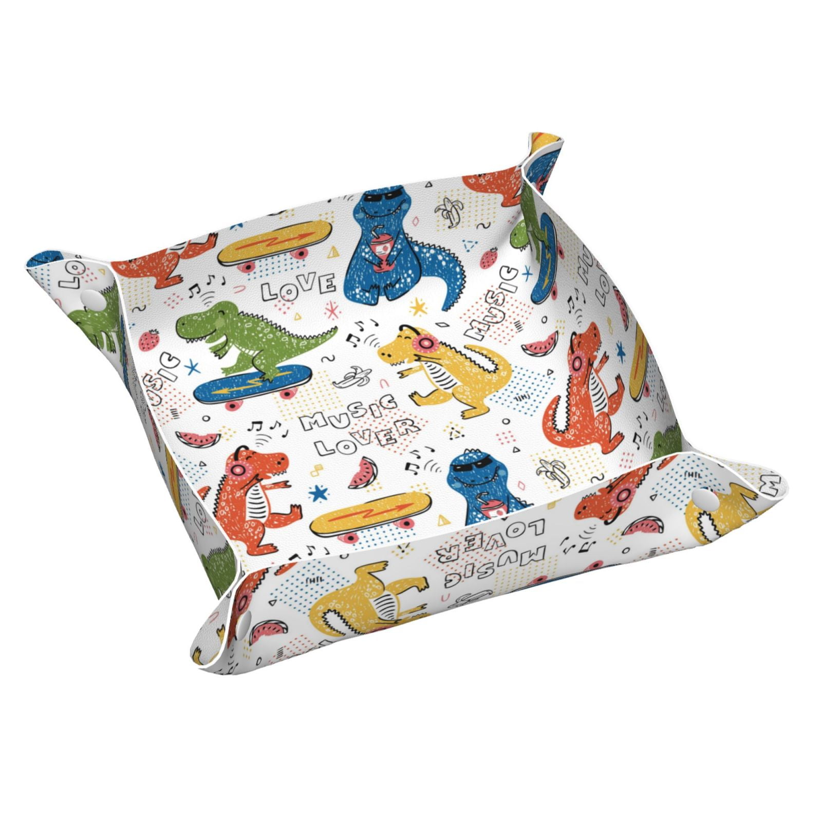 Valet Tray, Dinosaur Faux Leather Desk Tray Vanity Tray Night Stand ...