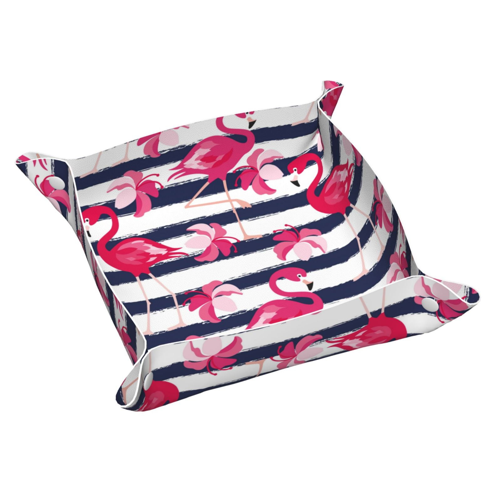 Valet Tray, Flamingos Faux Leather Desk Tray Vanity Tray Night Stand ...